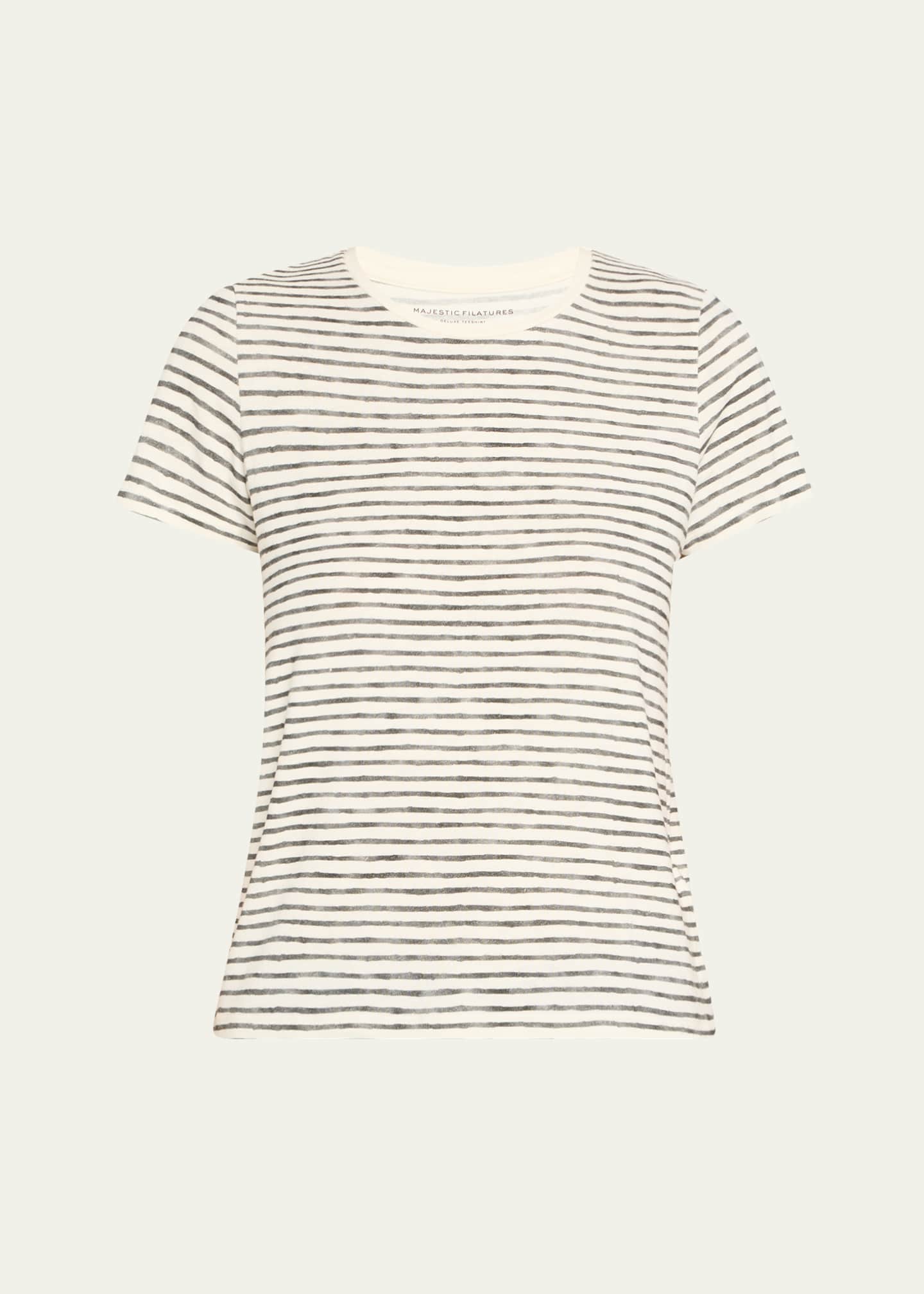 Majestic Filatures Cotton Striped Boat-Neck Tee - Bergdorf Goodman