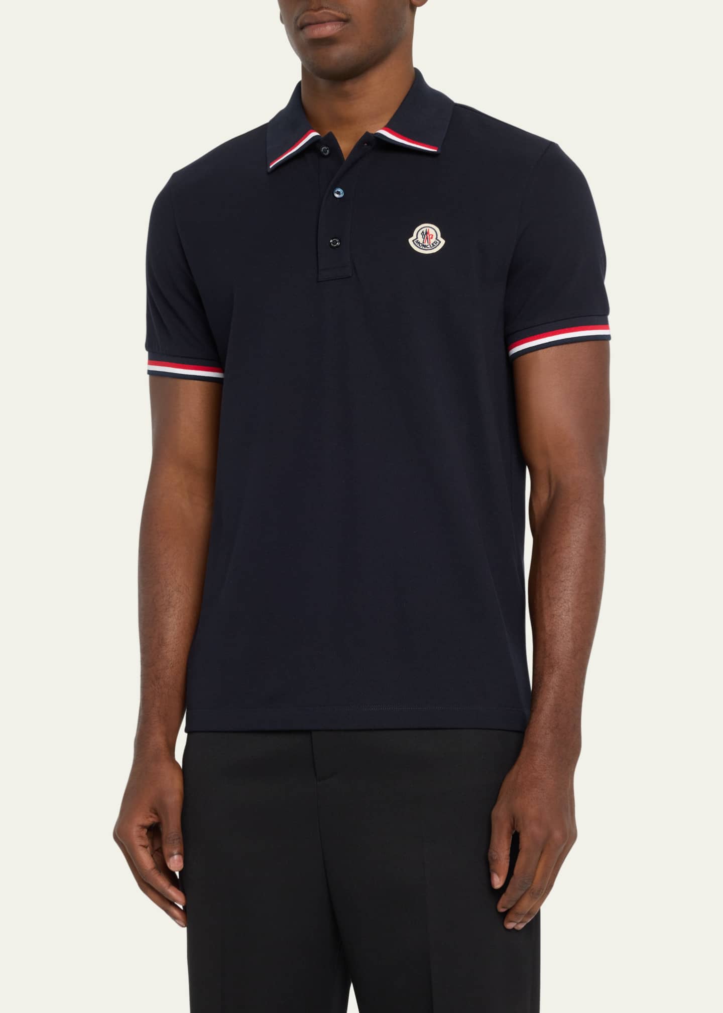Moncler Men's Triple Tip Polo Shirt - Bergdorf Goodman