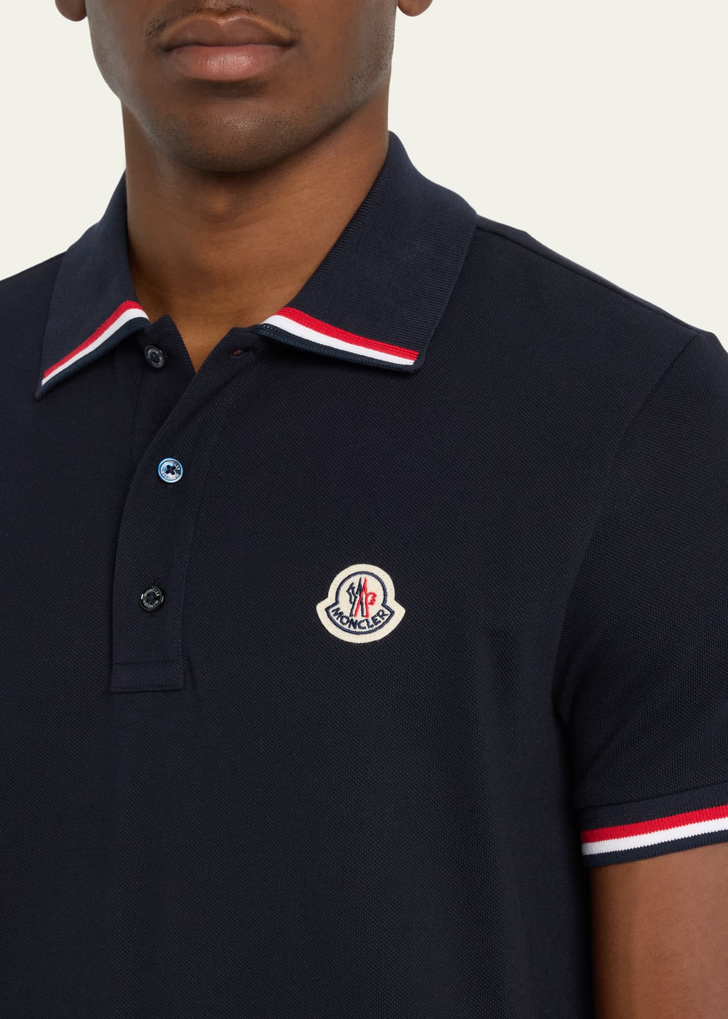 Moncler Men's Triple Tip Polo Shirt - Bergdorf Goodman