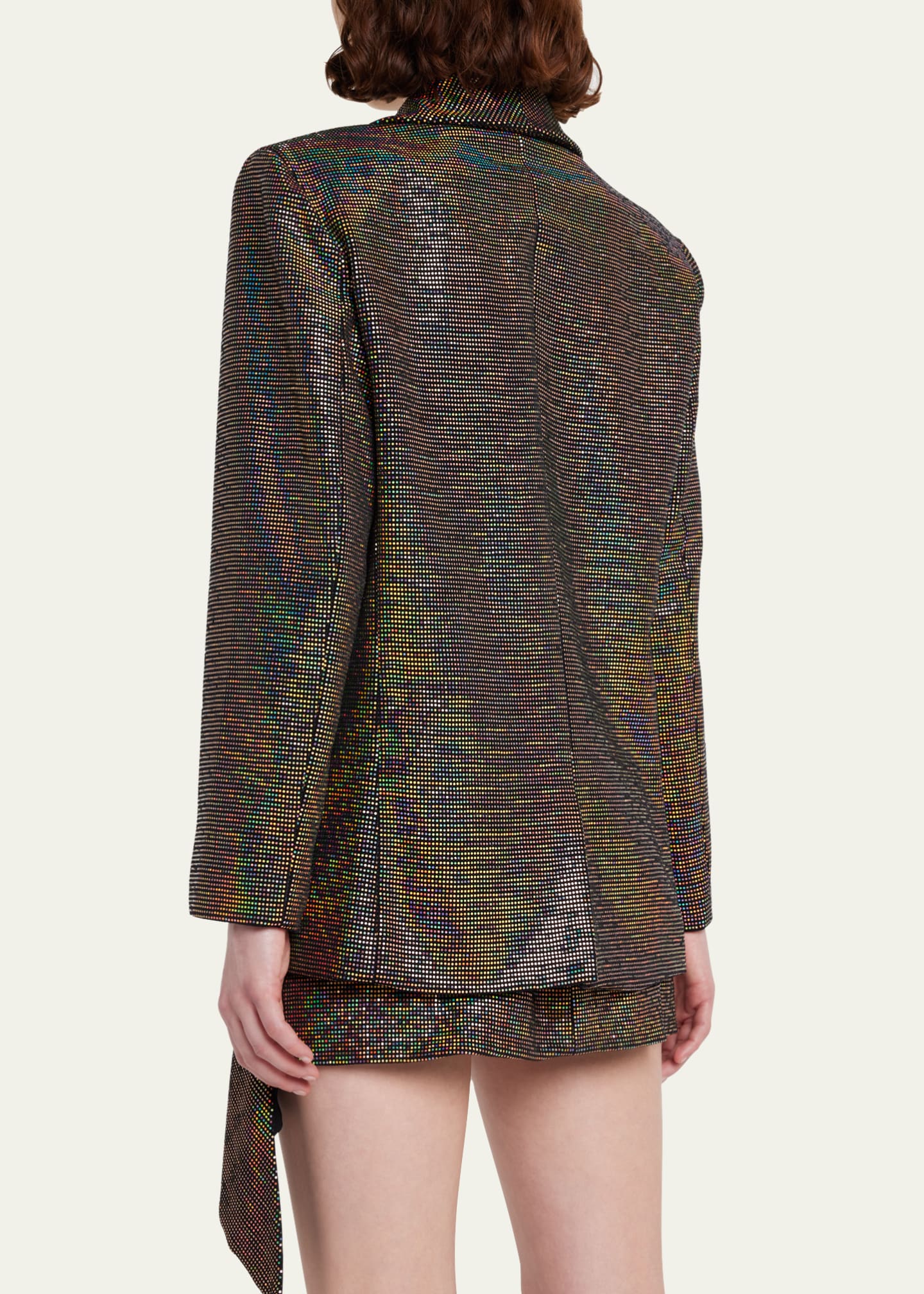 PUPPETS AND PUPPETS Metallic Tuxedo Boxy Jacket - Bergdorf Goodman