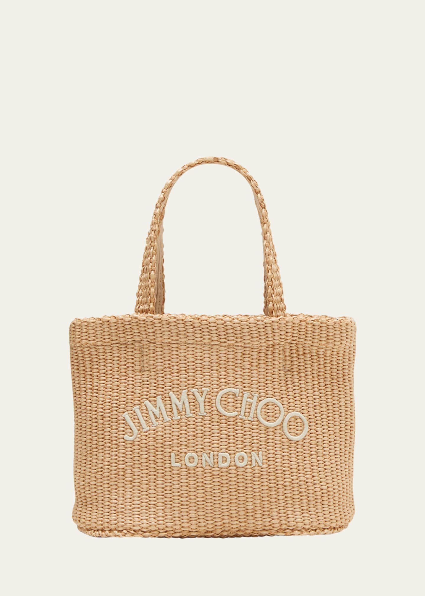 Jimmy Choo Mini Beach East-West Raffia Tote Bag - Bergdorf Goodman