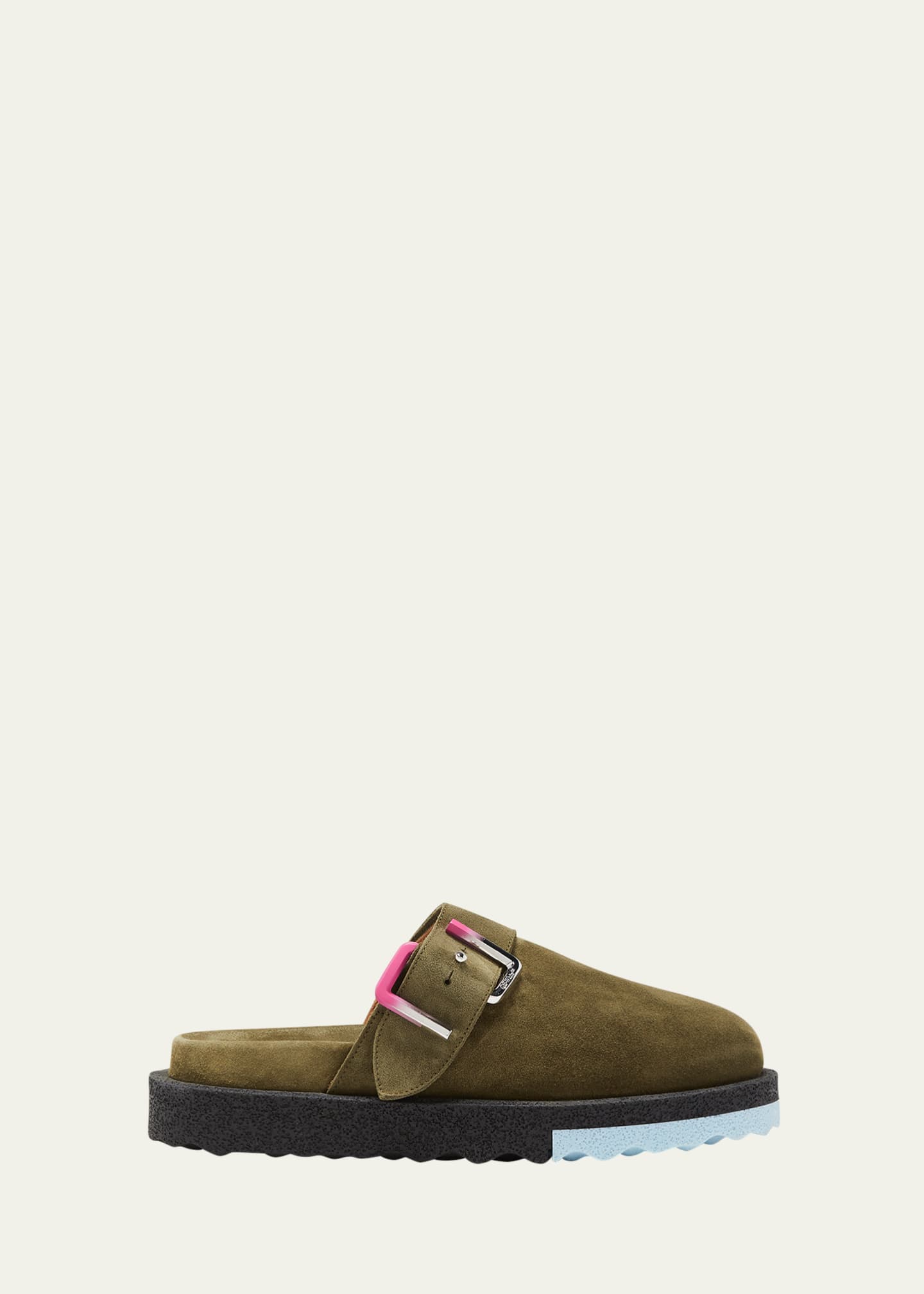 Off-White Men's Sponge Sole Suede Clogs - Bergdorf Goodman