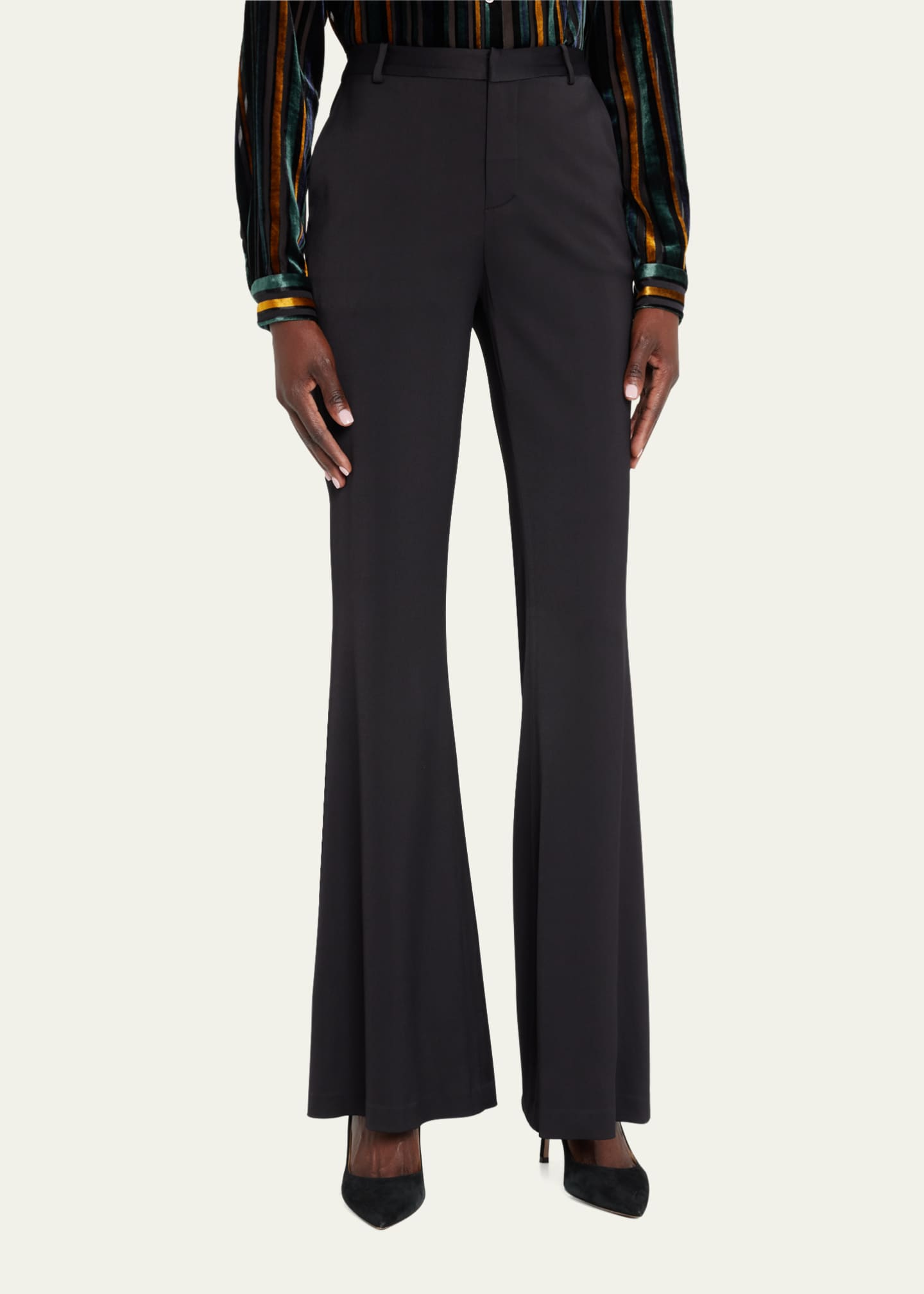 L'Agence Lane Flared Trousers - Bergdorf Goodman
