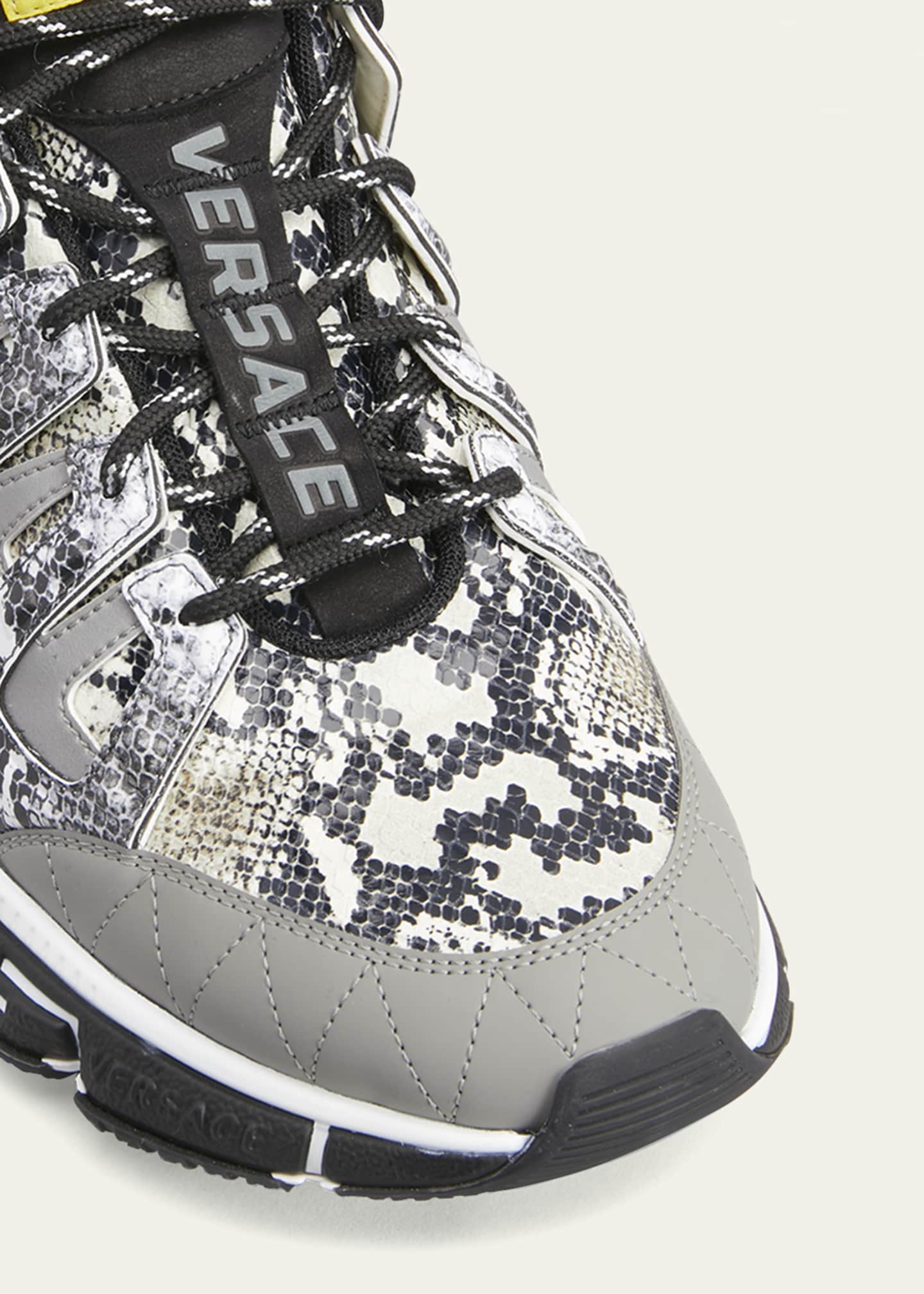 Versace Men's Trigreca Snake-Printed Fashion Sneakers - Bergdorf Goodman