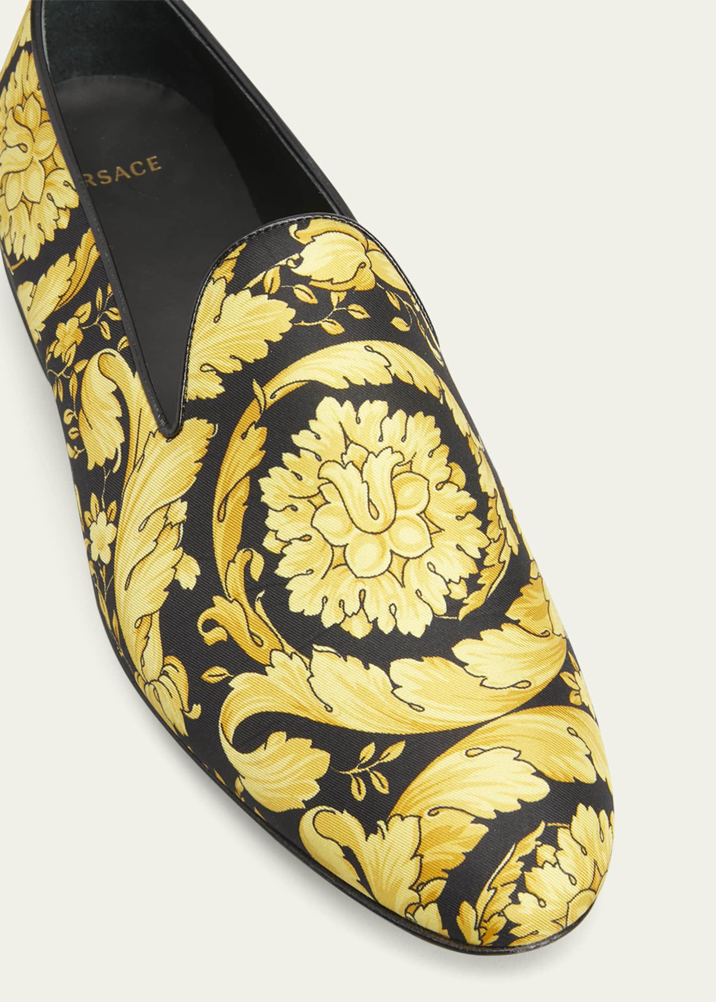 Versace Men's Barocco-Printed Loafers - Bergdorf Goodman