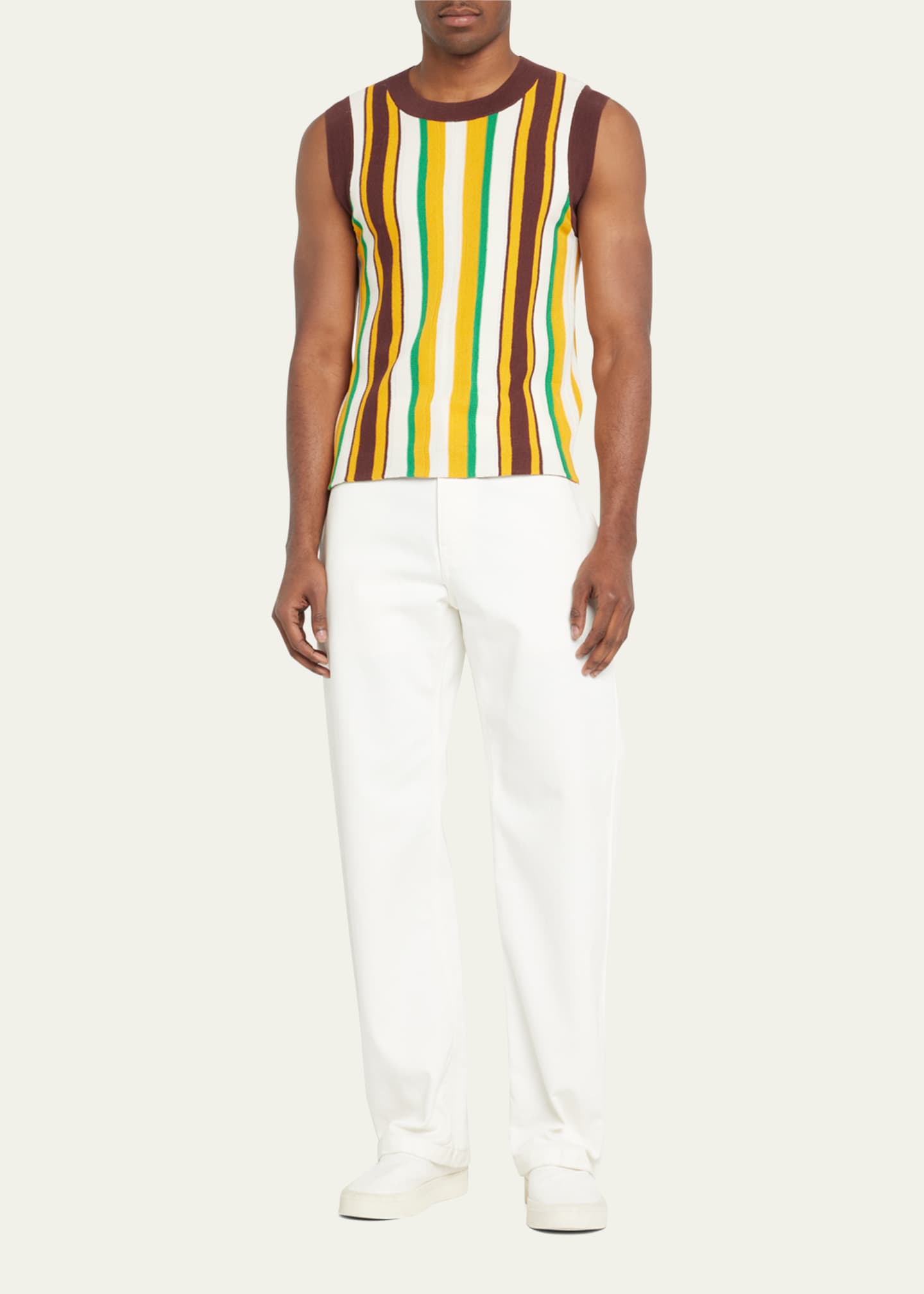 Wales Bonner Men's Vertical Striped Sweater Vest - Bergdorf Goodman