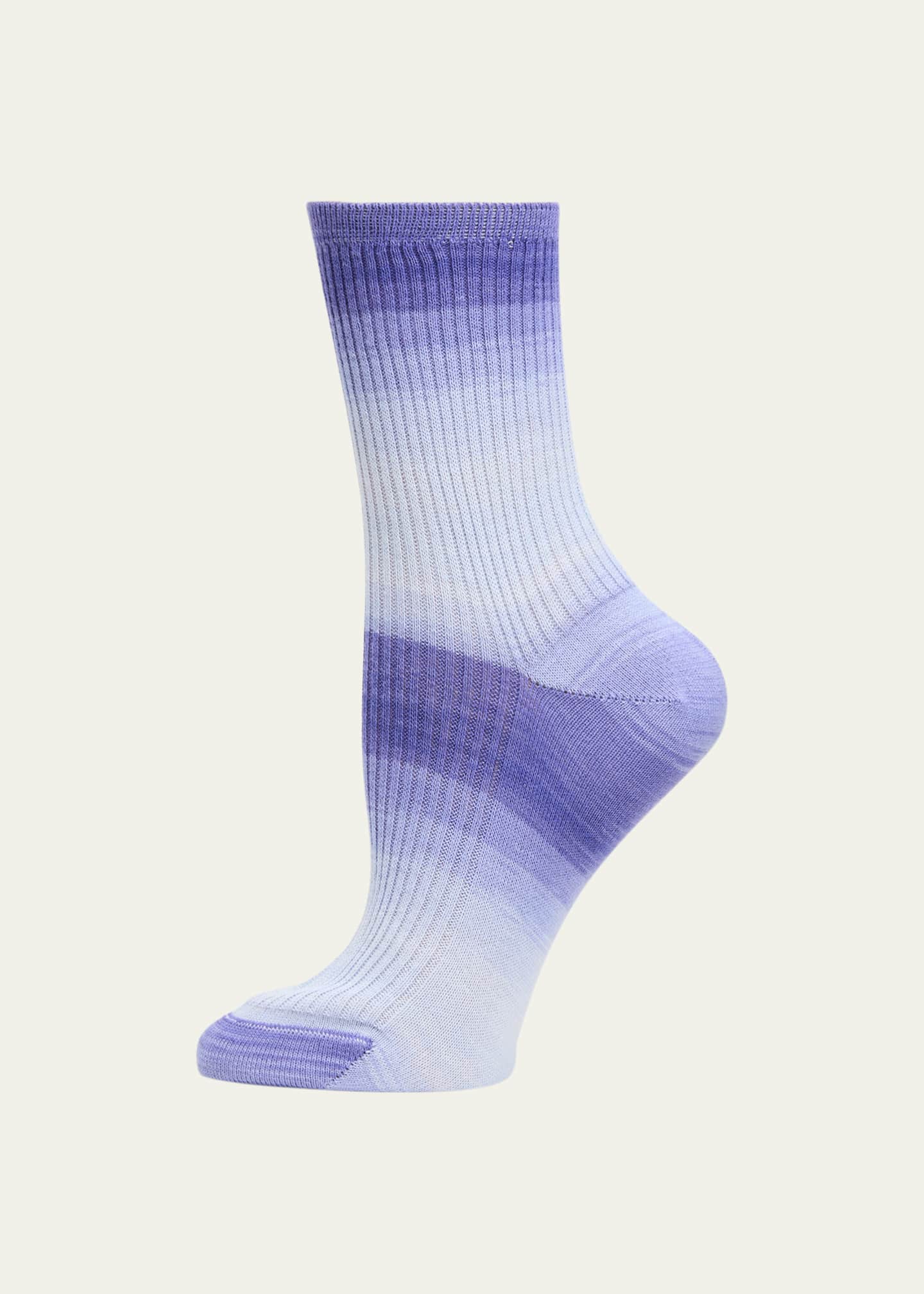 Maria La Rosa Ribbed Ombre Crew Socks - Bergdorf Goodman
