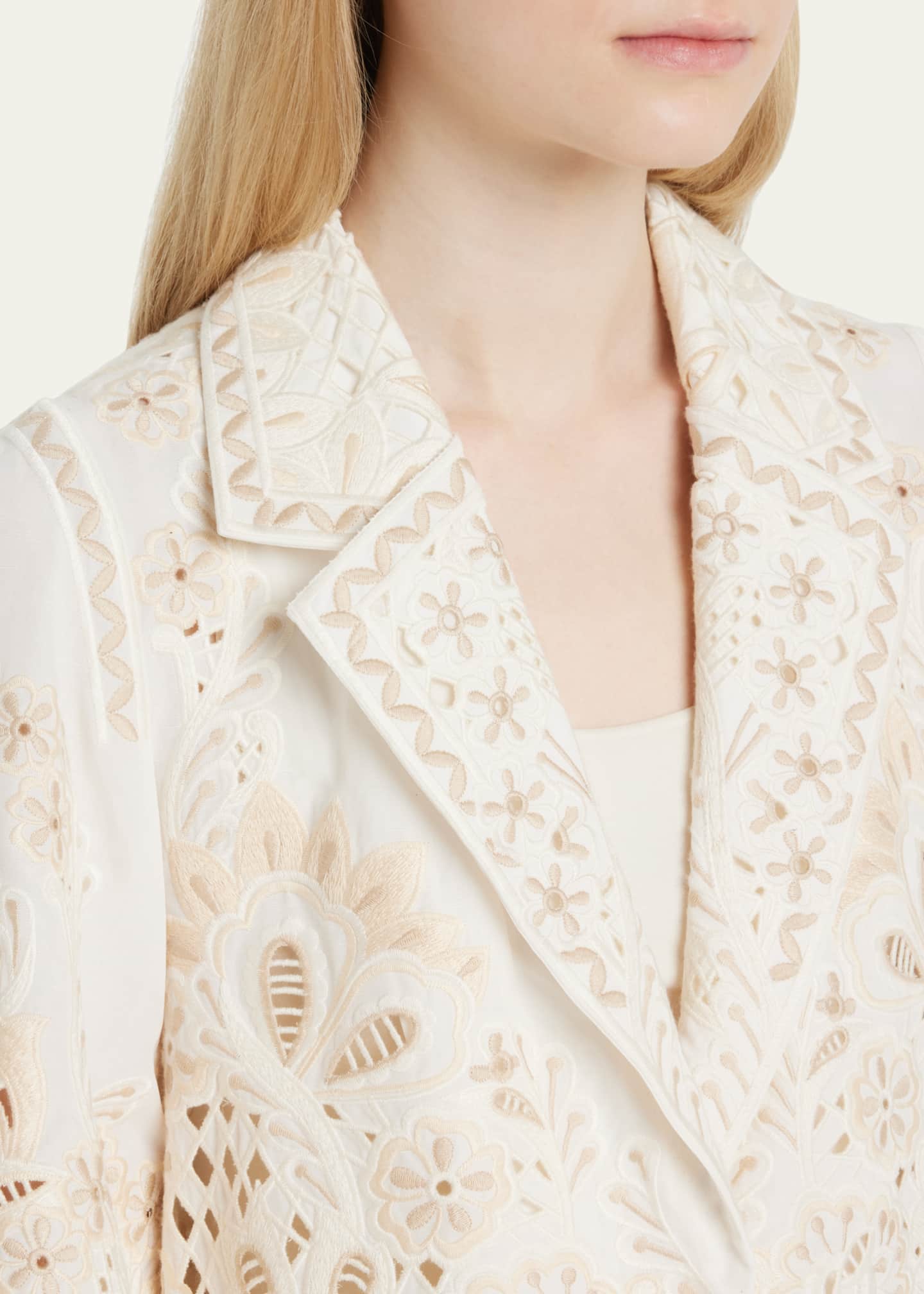 Kobi Halperin Pryce Floral-Embroidered Eyelet Jacket - Bergdorf Goodman