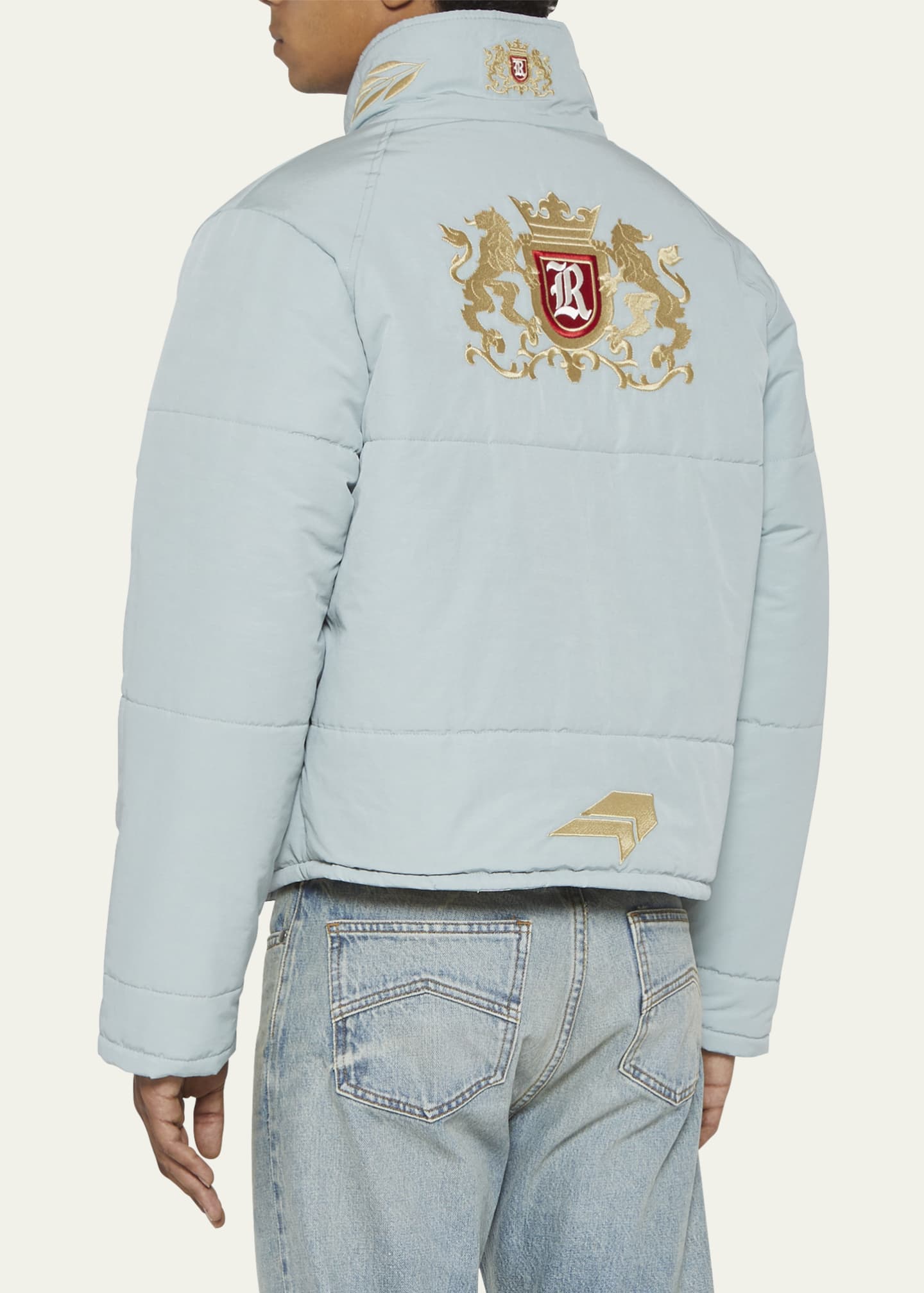 Rhude Men's Championnat Embroidered Puffer Jacket - Bergdorf Goodman