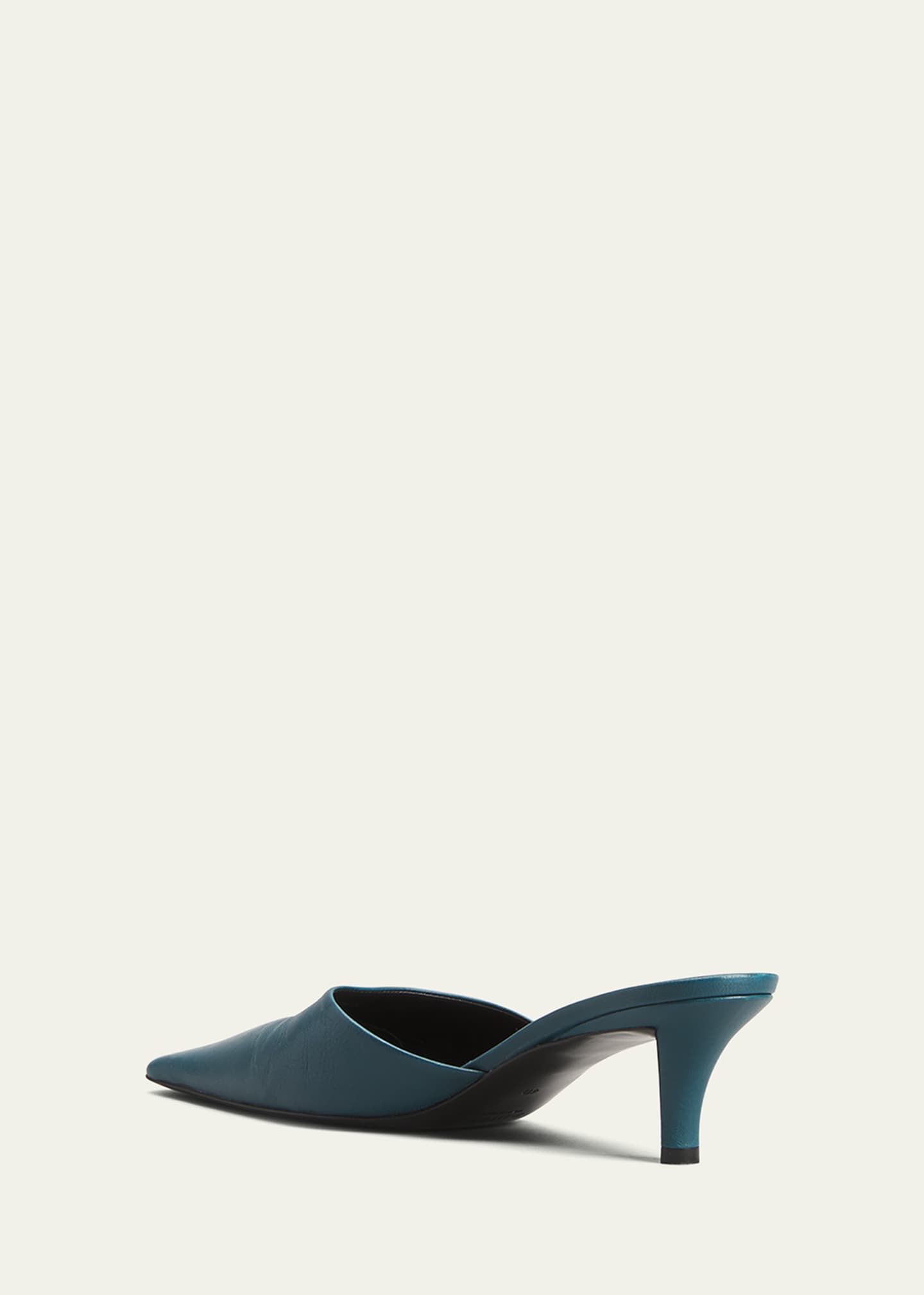 Jil Sander Leather Kitten-Heel Mules - Bergdorf Goodman