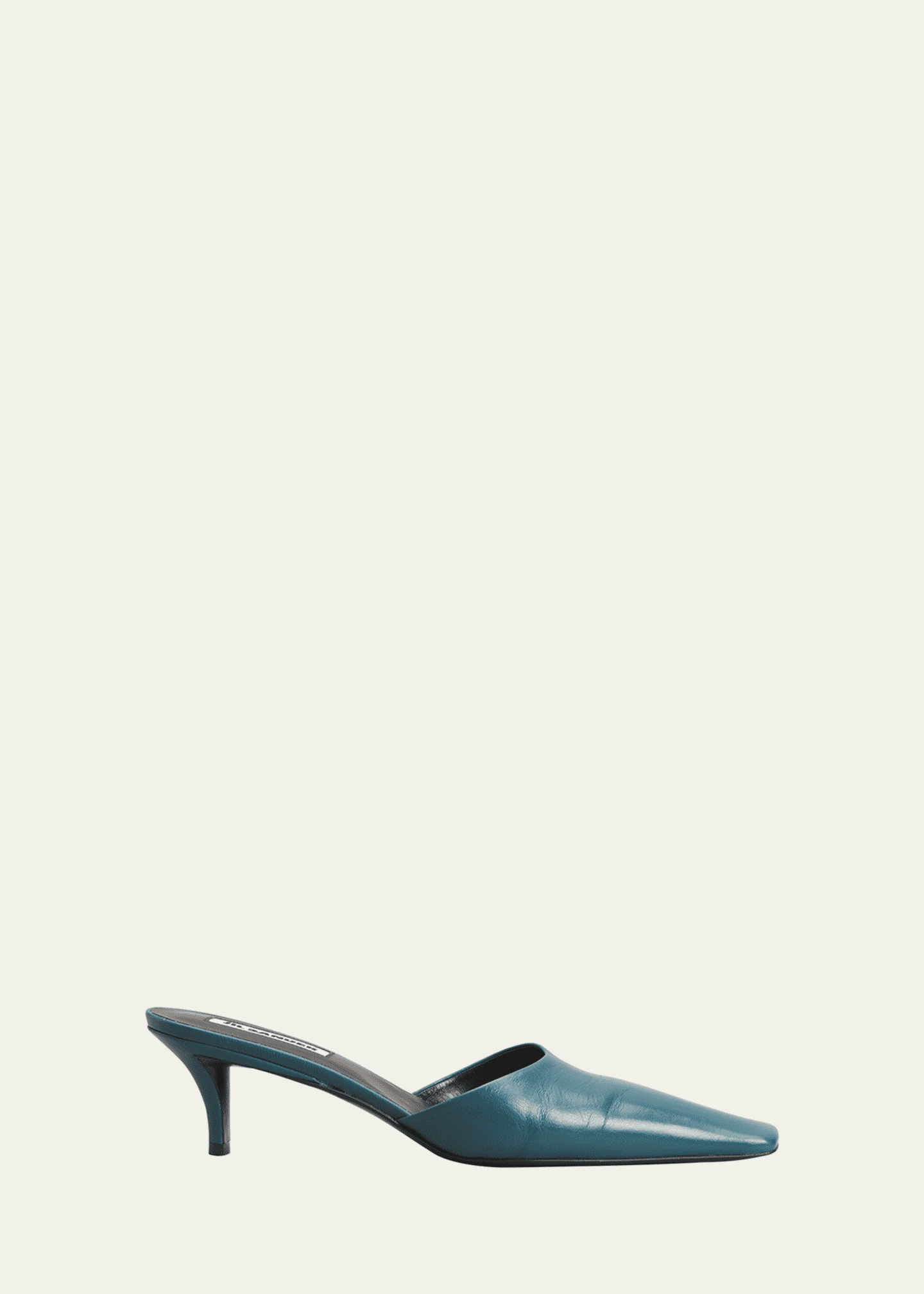 Jil Sander Leather Kitten-Heel Mules - Bergdorf Goodman