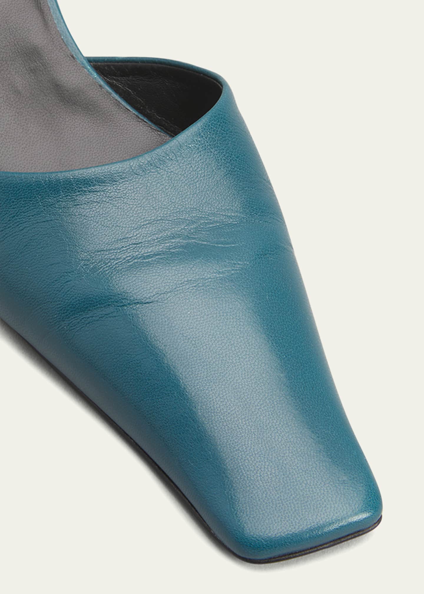 Jil Sander Leather Kitten-Heel Mules - Bergdorf Goodman