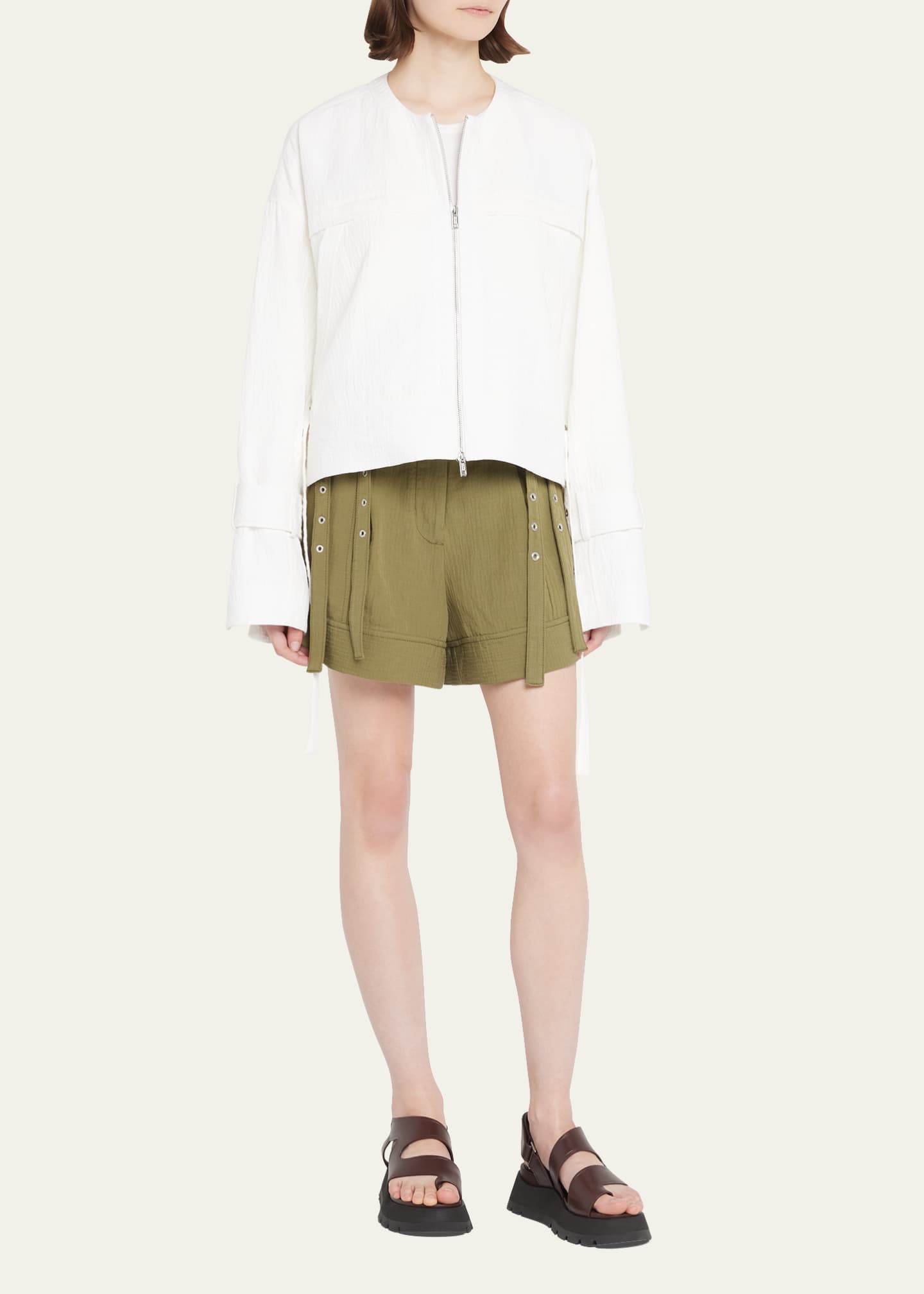 3.1 Phillip Lim Wave Leather Lug-Sole Sandals - Bergdorf Goodman