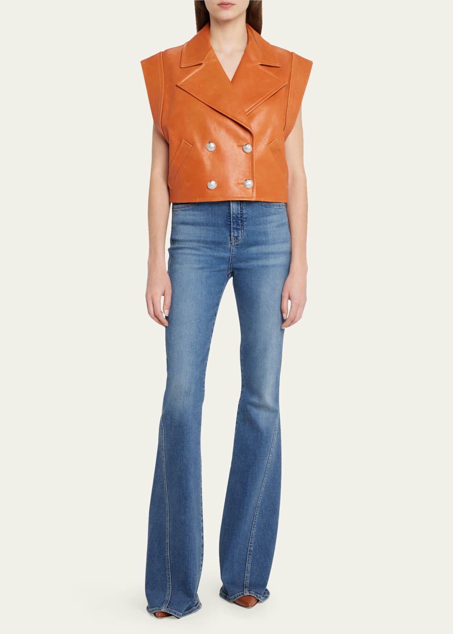 Veronica Beard Rixey Leather Vest - Bergdorf Goodman