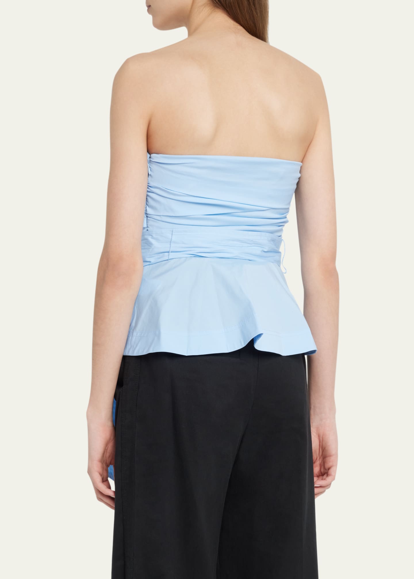 Veronica Beard Jolene Strapless Peplum Top - Bergdorf Goodman