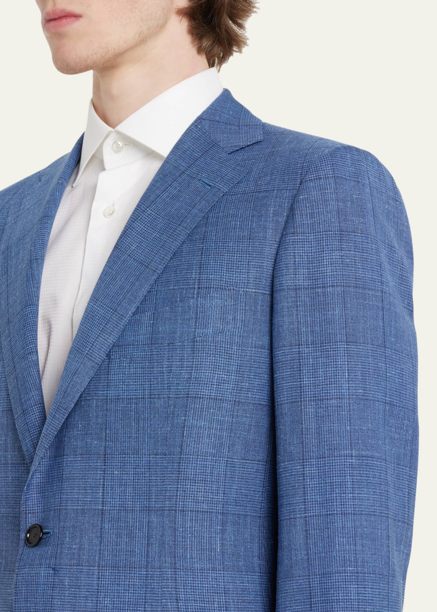 Cesare Attolini Men's Glen Plaid Wool-Blend Suit - Bergdorf Goodman