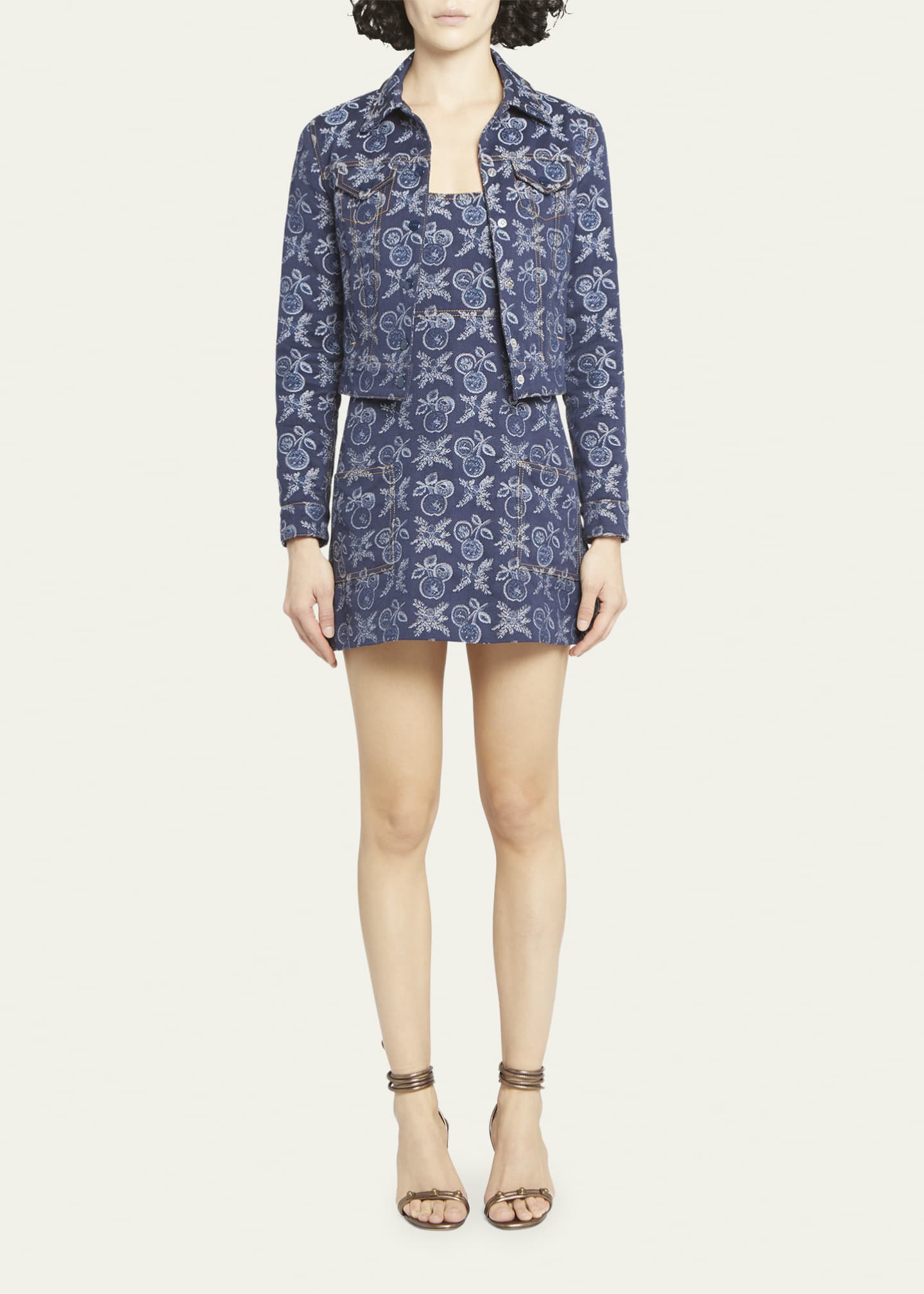 Etro Printed Denim Jacket - Bergdorf Goodman