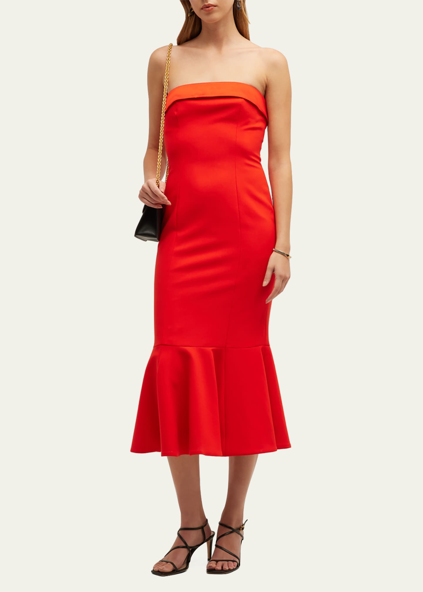 Cinq a Sept Mazzy Strapless Trumpet Midi Dress - Bergdorf Goodman