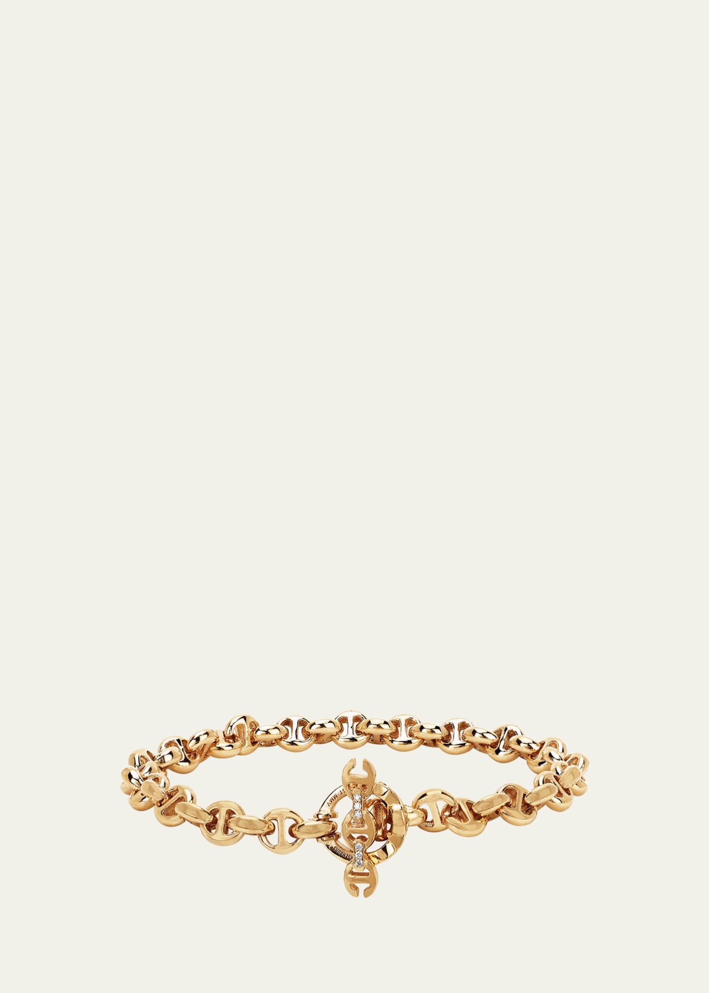 Hoorsenbuhs 18K Yellow Gold 5mm Open-Link Bracelet with Diamonds ...