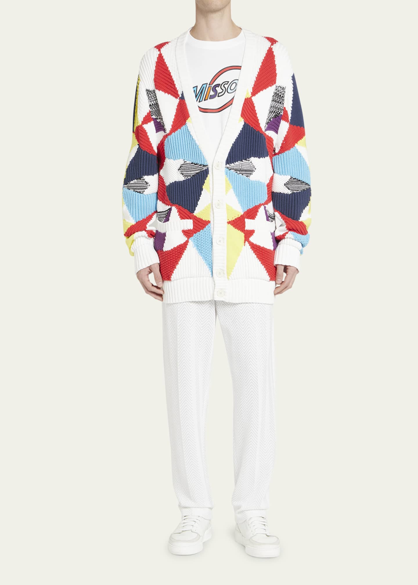 Missoni Men's Color Block Knit Cardigan Sweater - Bergdorf Goodman