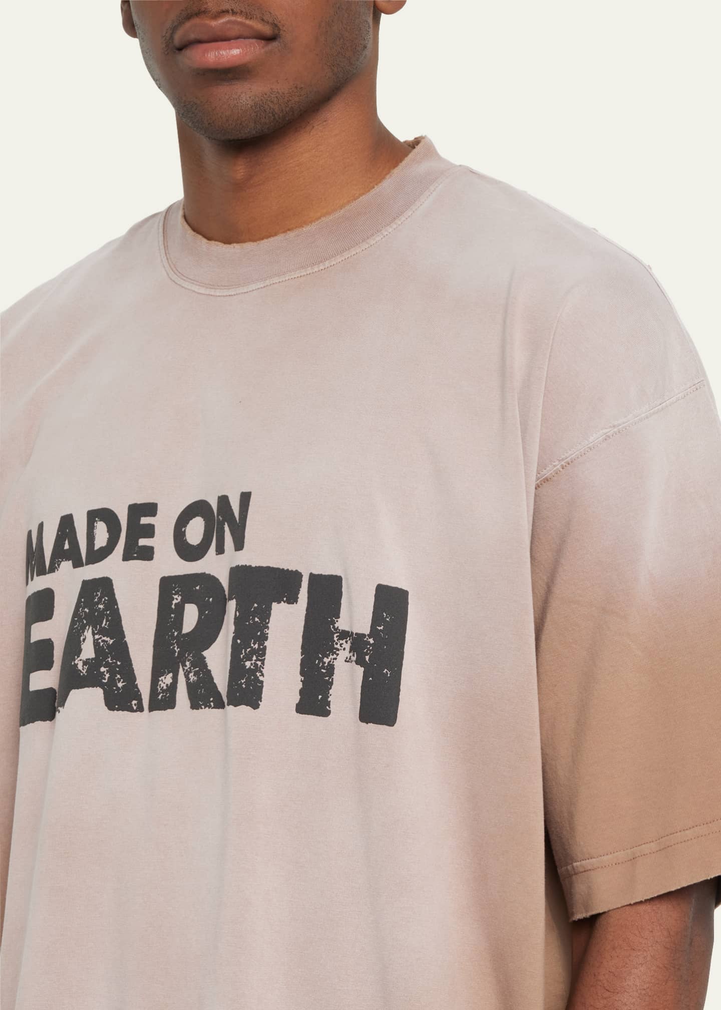 Vetements Men's Made On Earth Faded Cotton Jersey T-Shirt - Bergdorf ...