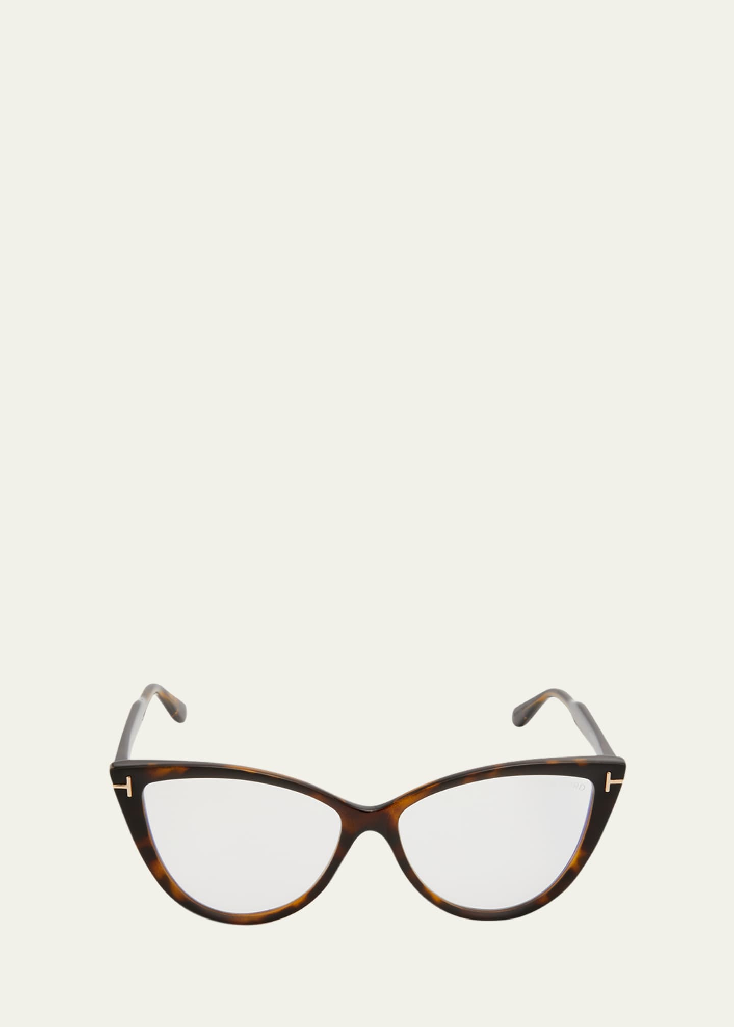 TOM FORD Blue Filtering Tortoise Injection Plastic Cat-Eye Glasses ...