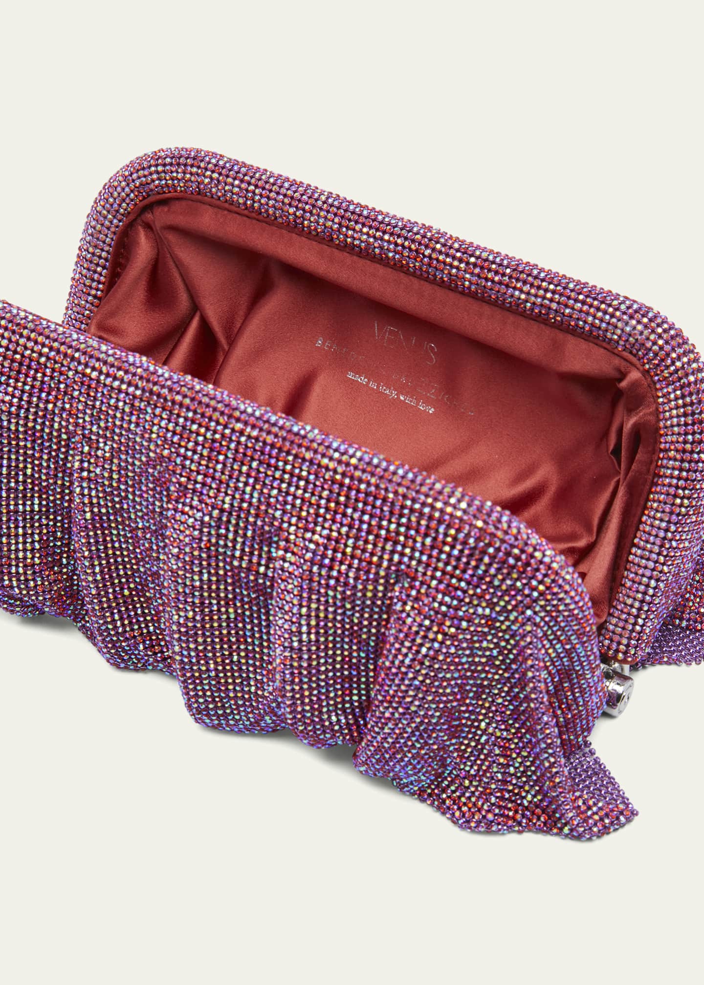 Benedetta Bruzziches Venus La Grande Rhinestone Mesh Clutch Bag ...