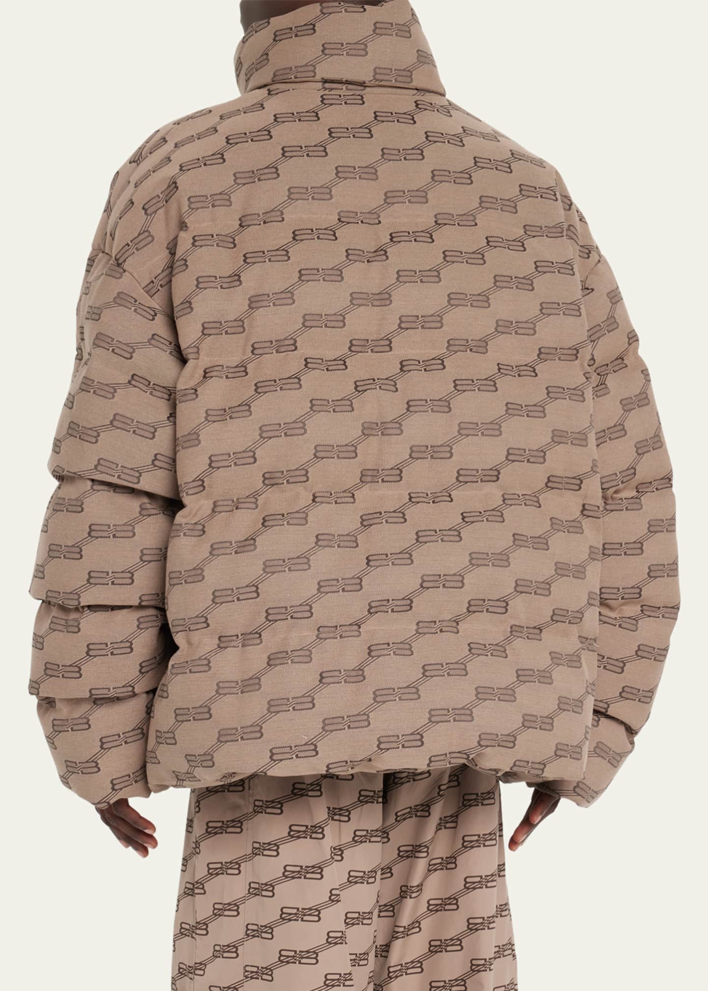 Balenciaga Men's BB Monogram Puffer Coat - Bergdorf Goodman