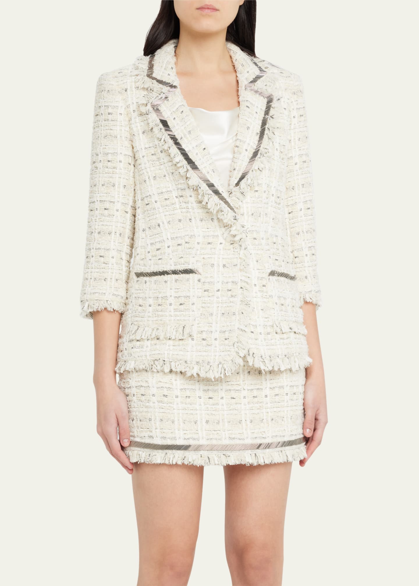 Cinq a Sept Maddie Metallic Beaded Blazer - Bergdorf Goodman
