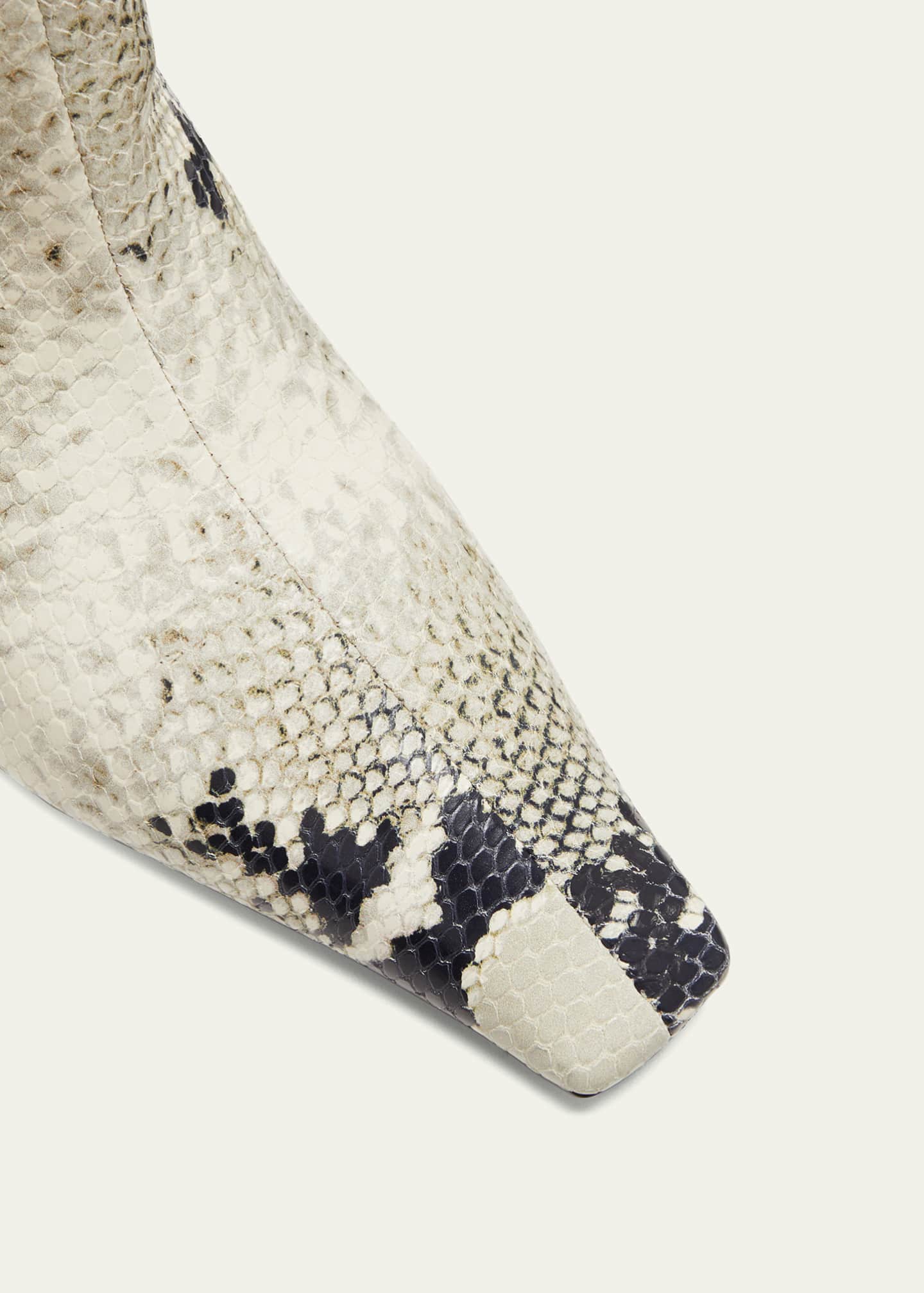 Khaite Davis Snake-Print Leather Knee Boots - Bergdorf Goodman