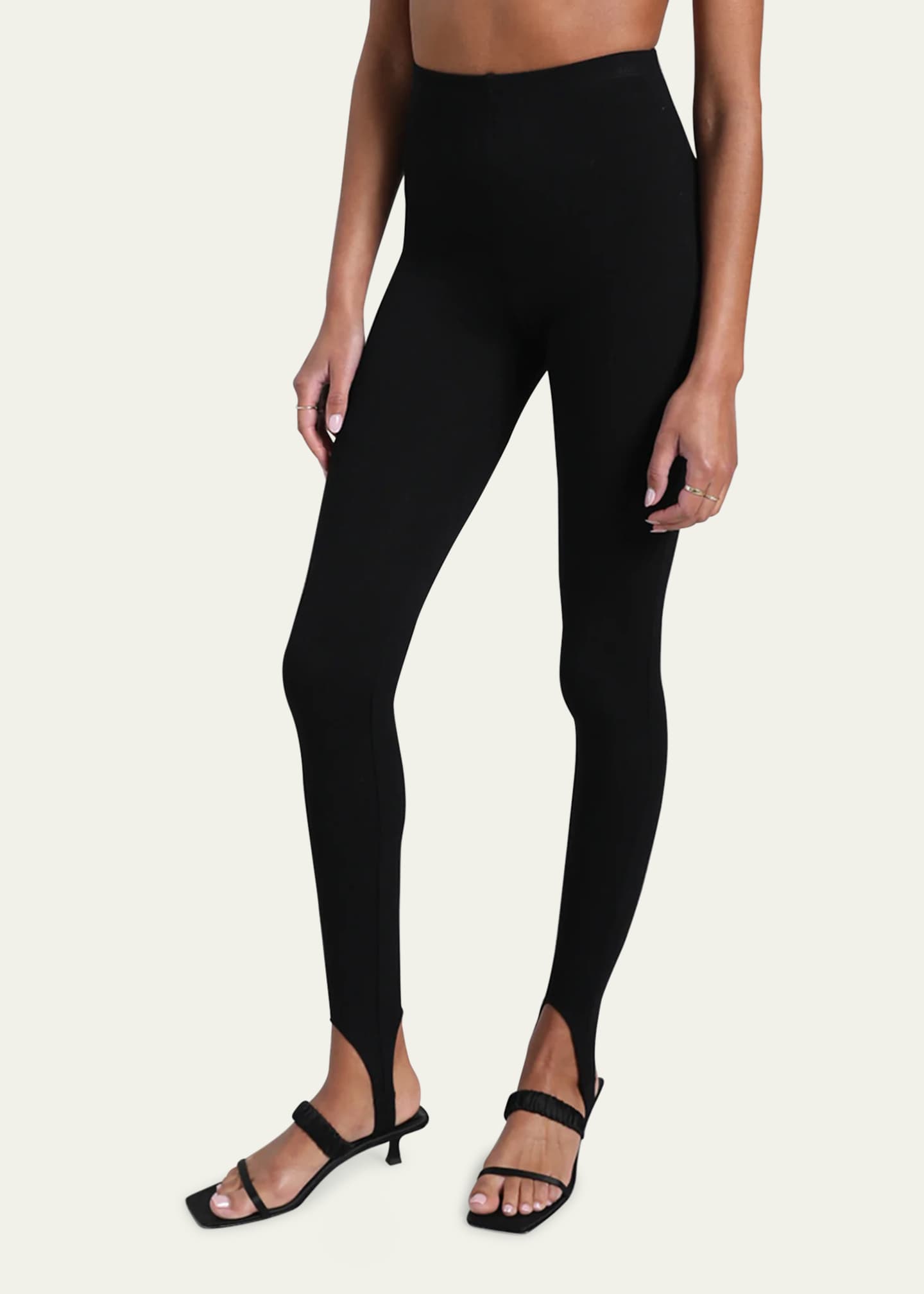 LESET Rio High-Rise Slim Stirrup Pants - Bergdorf Goodman