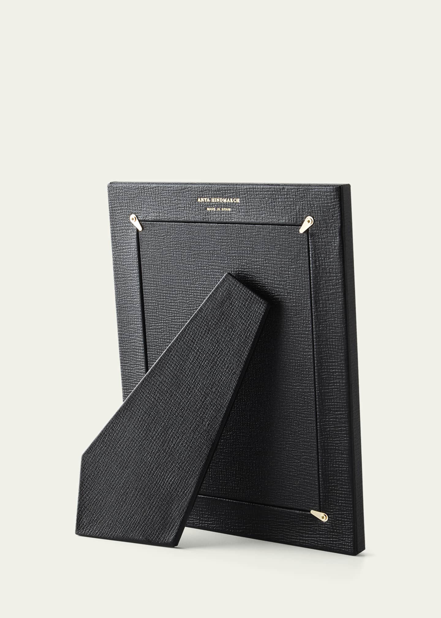 Anya Hindmarch Eyes Portrait Frame in Black Capra, 5" x 7" - Bergdorf ...