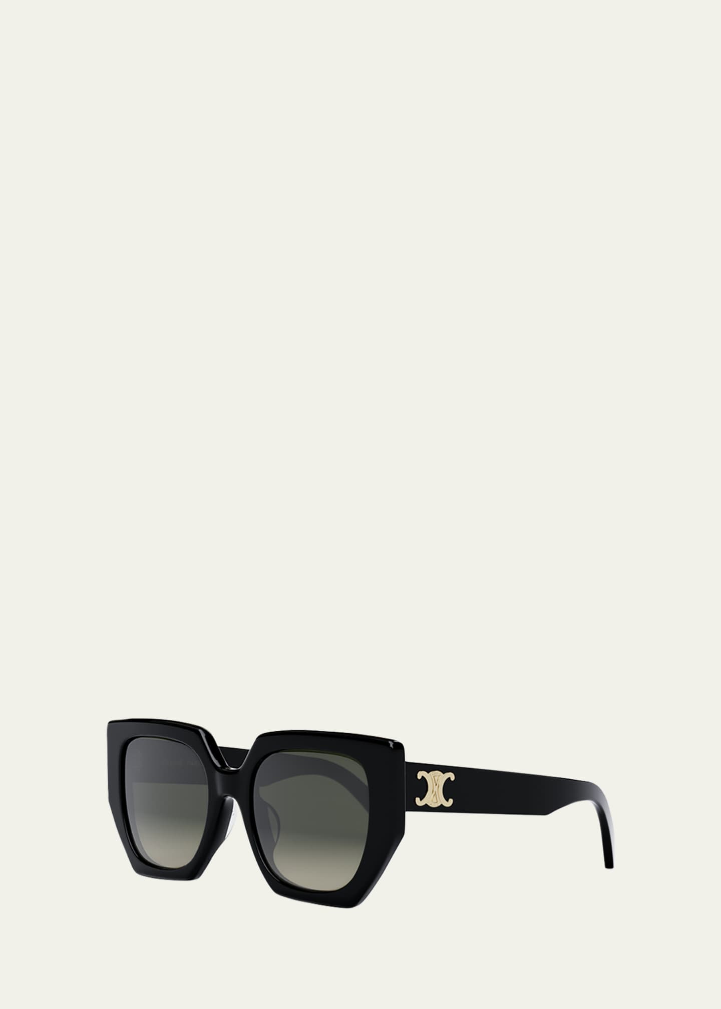 Celine Triomphe Logo Acetate Butterfly Sunglasses - Bergdorf Goodman