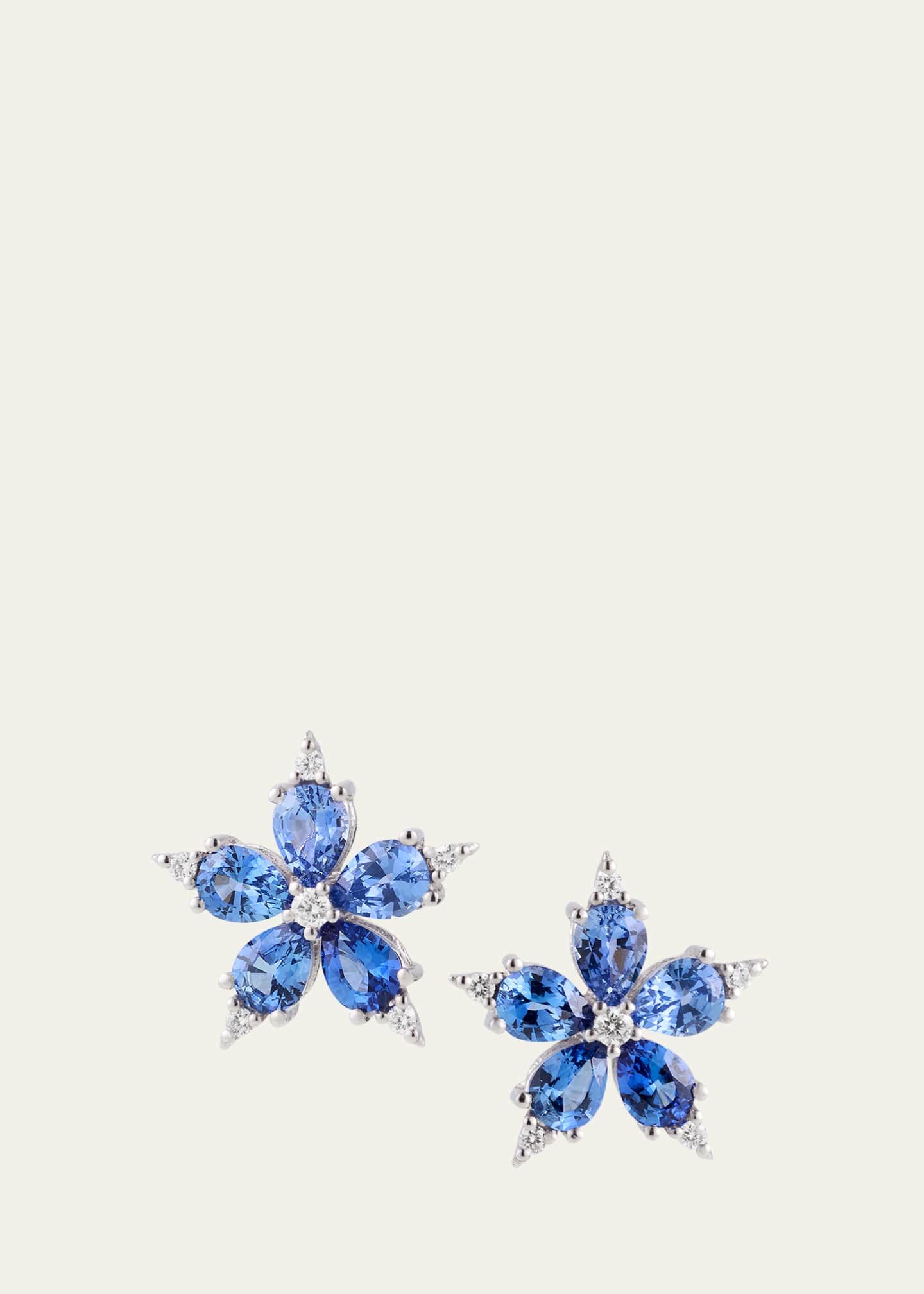 Paul Morelli Small Stellanise Blue Sapphire & Diamond Stud Earrings ...
