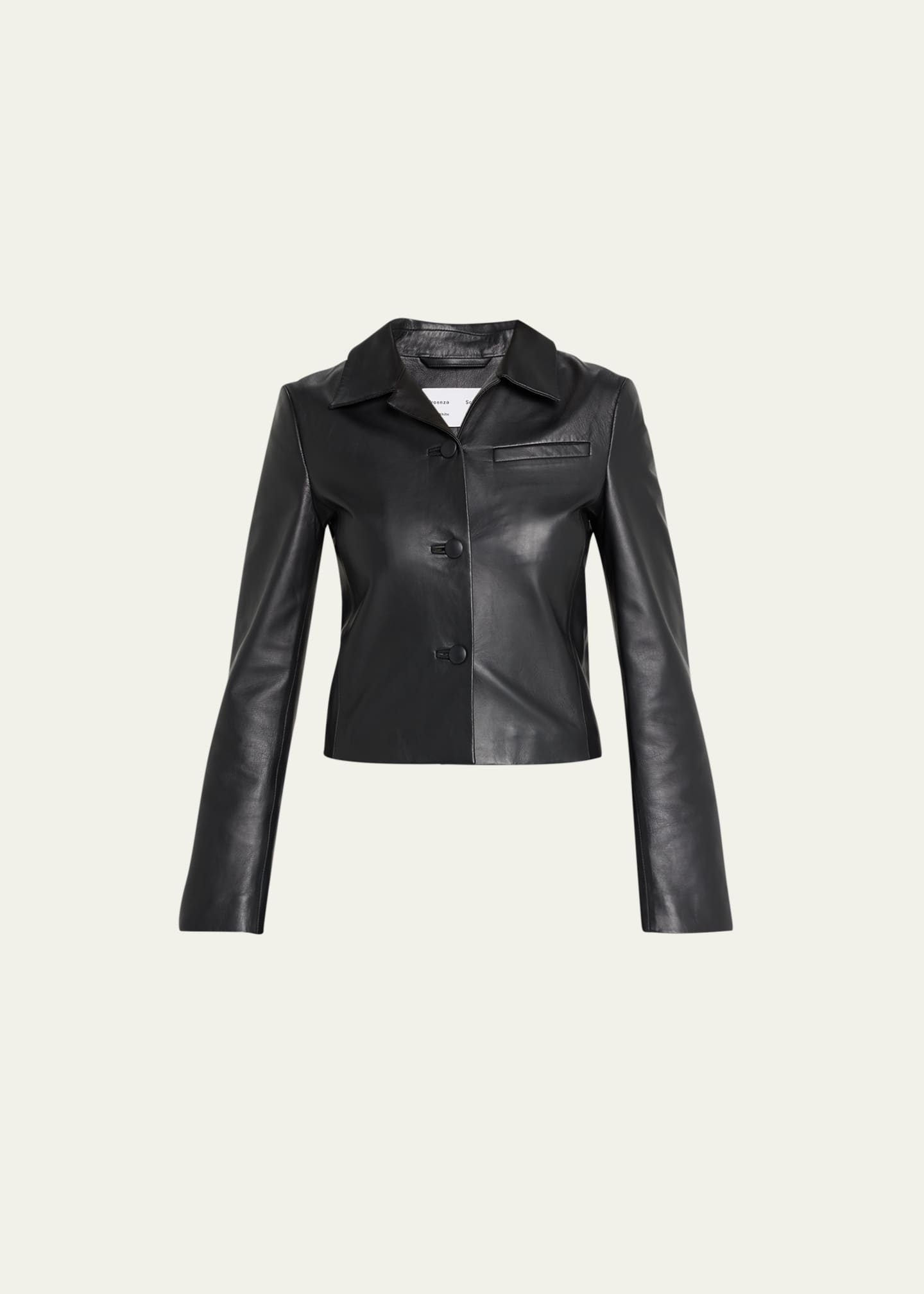 Proenza Schouler White Label Cropped Leather Blazer - Bergdorf Goodman