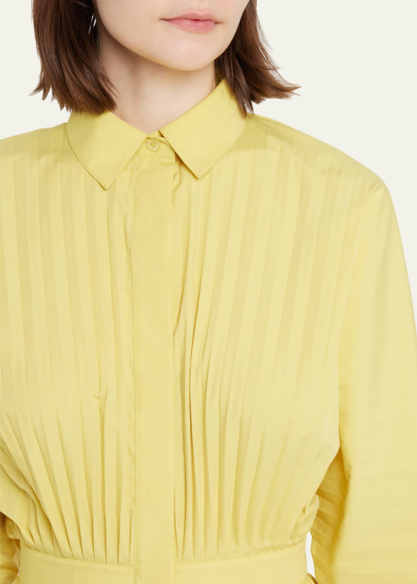 Lafayette 148 New York Pleated Dolman-Sleeve Shirtdress - Bergdorf Goodman