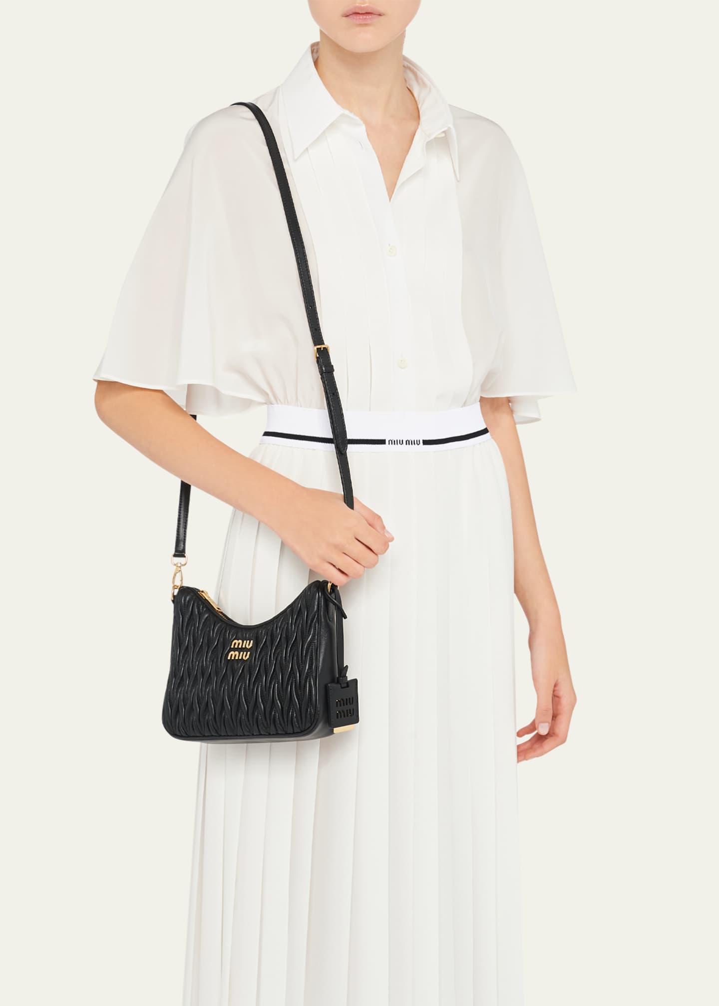 Miu Miu Matelasse Leather Crossbody Bag - Bergdorf Goodman