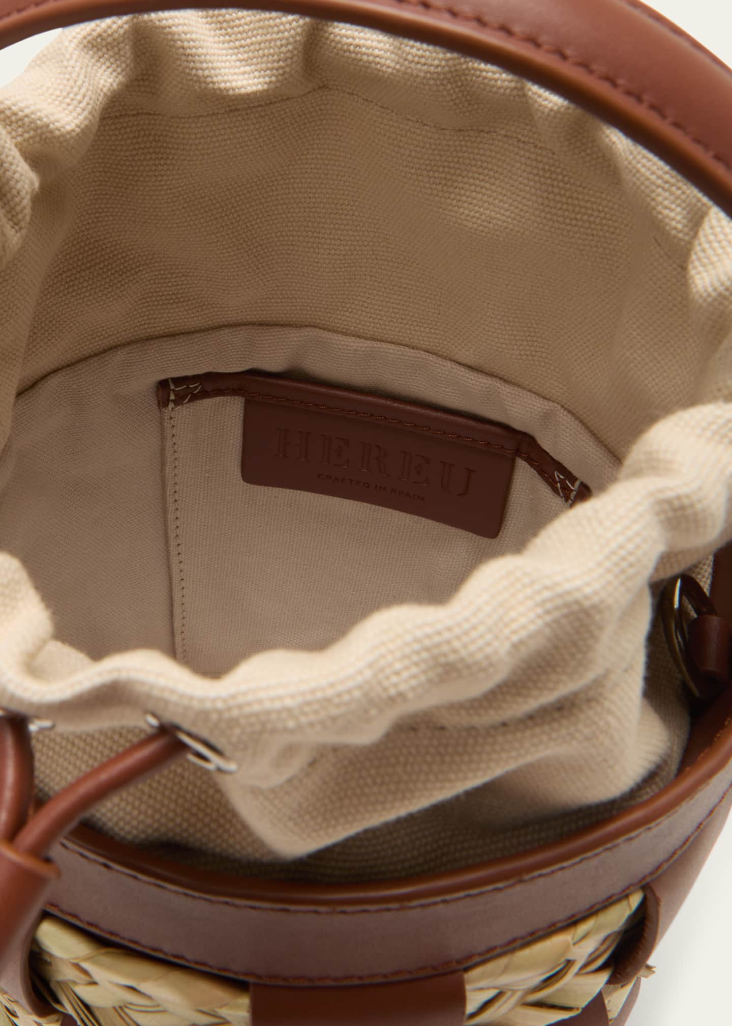 HEREU Galleda Small Woven Straw Bucket Bag - Bergdorf Goodman