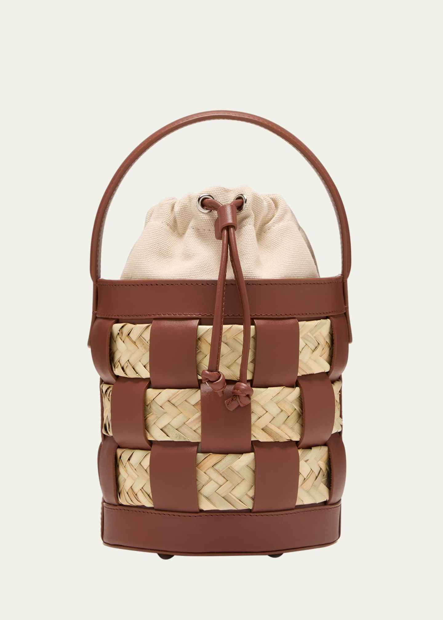HEREU Galleda Small Woven Straw Bucket Bag - Bergdorf Goodman