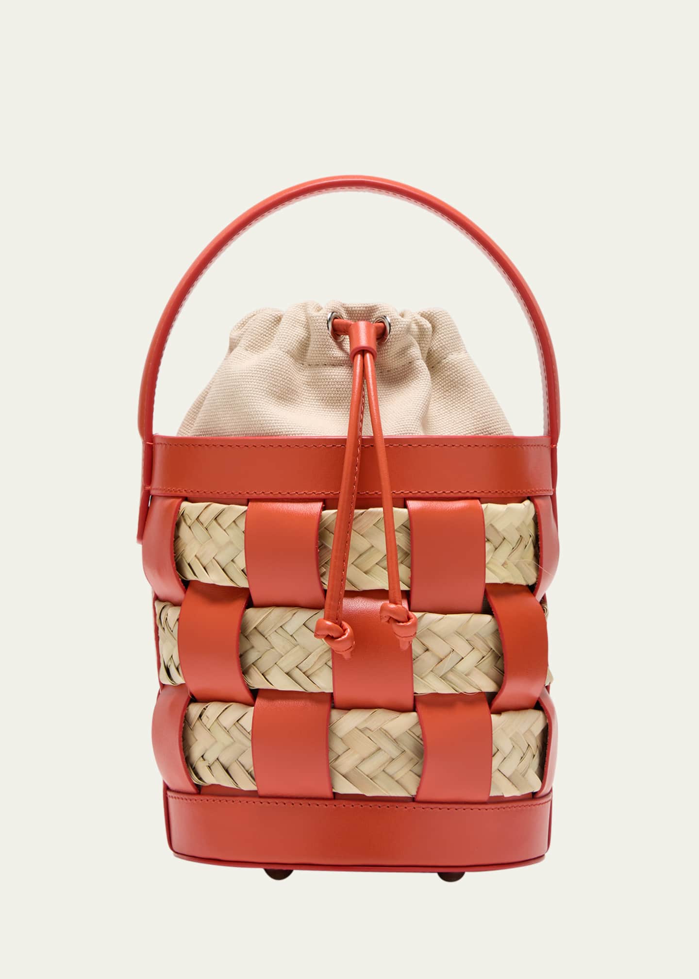 HEREU Galleda Small Woven Straw Bucket Bag - Bergdorf Goodman