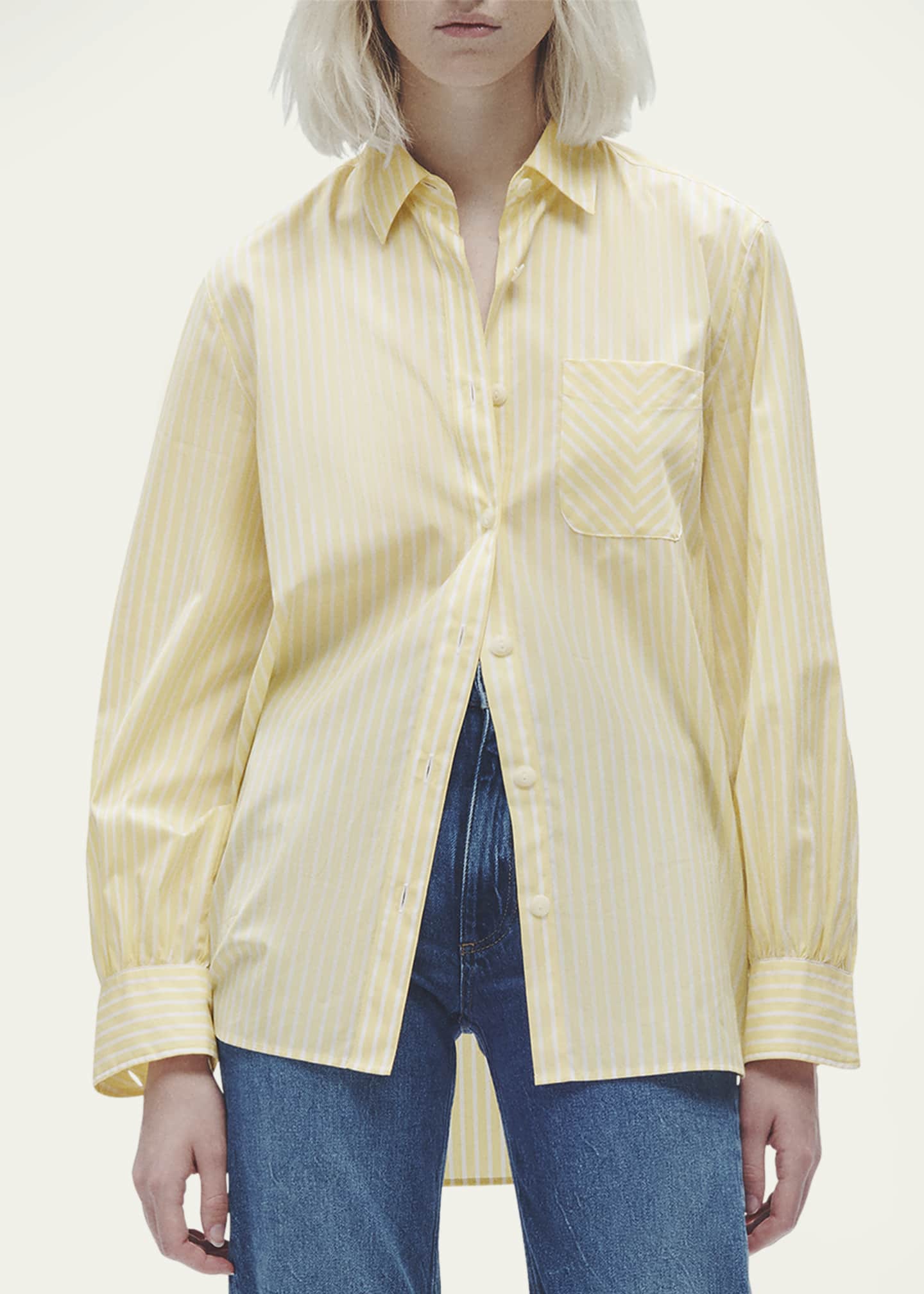 Rag & Bone Maxine Striped Button-Front Shirt - Bergdorf Goodman