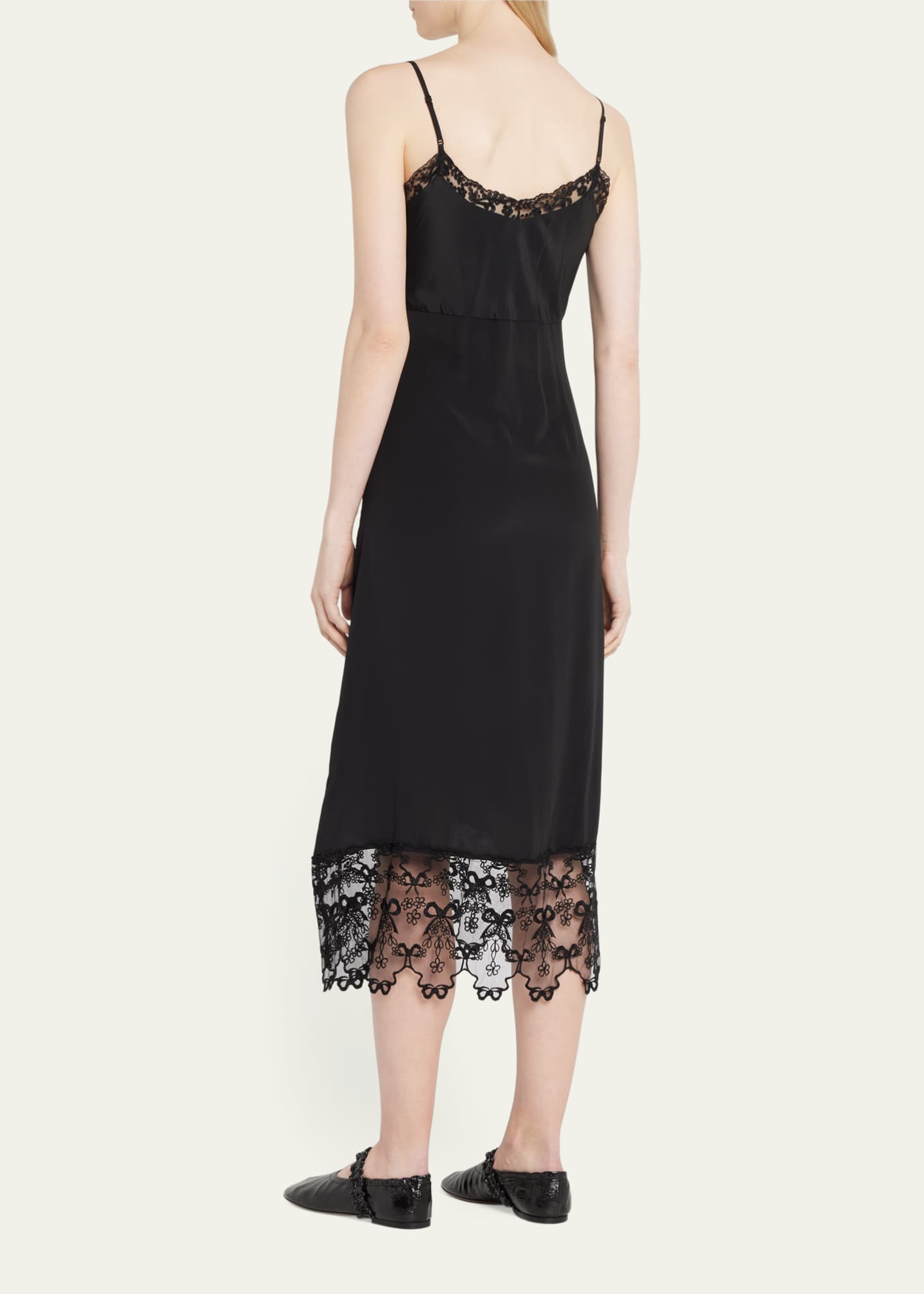 Simone Rocha Lace-Trim Slip Dress - Bergdorf Goodman