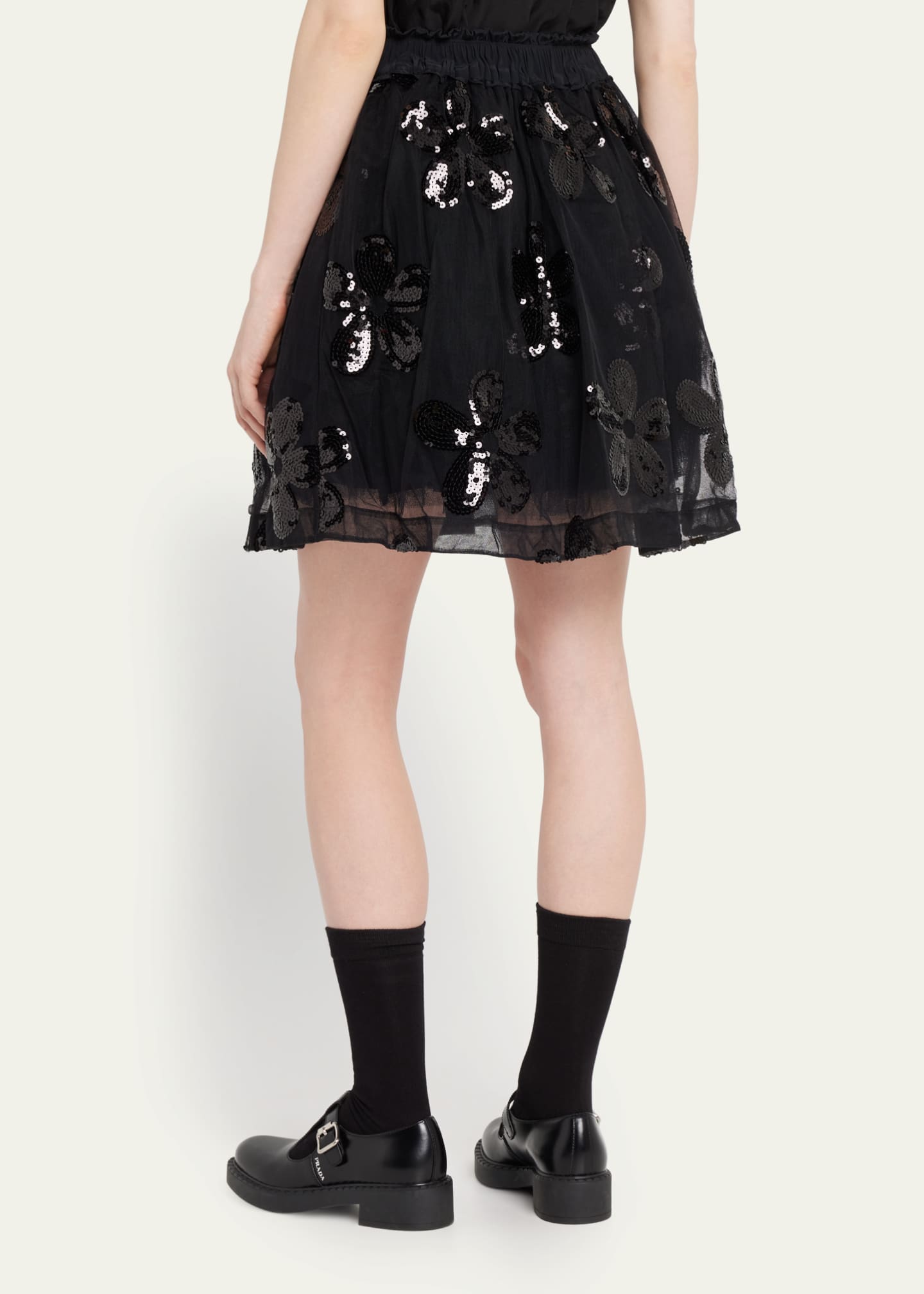Simone Rocha Sequin-Embellished Layered Ruffle Tutu Mini Skirt ...