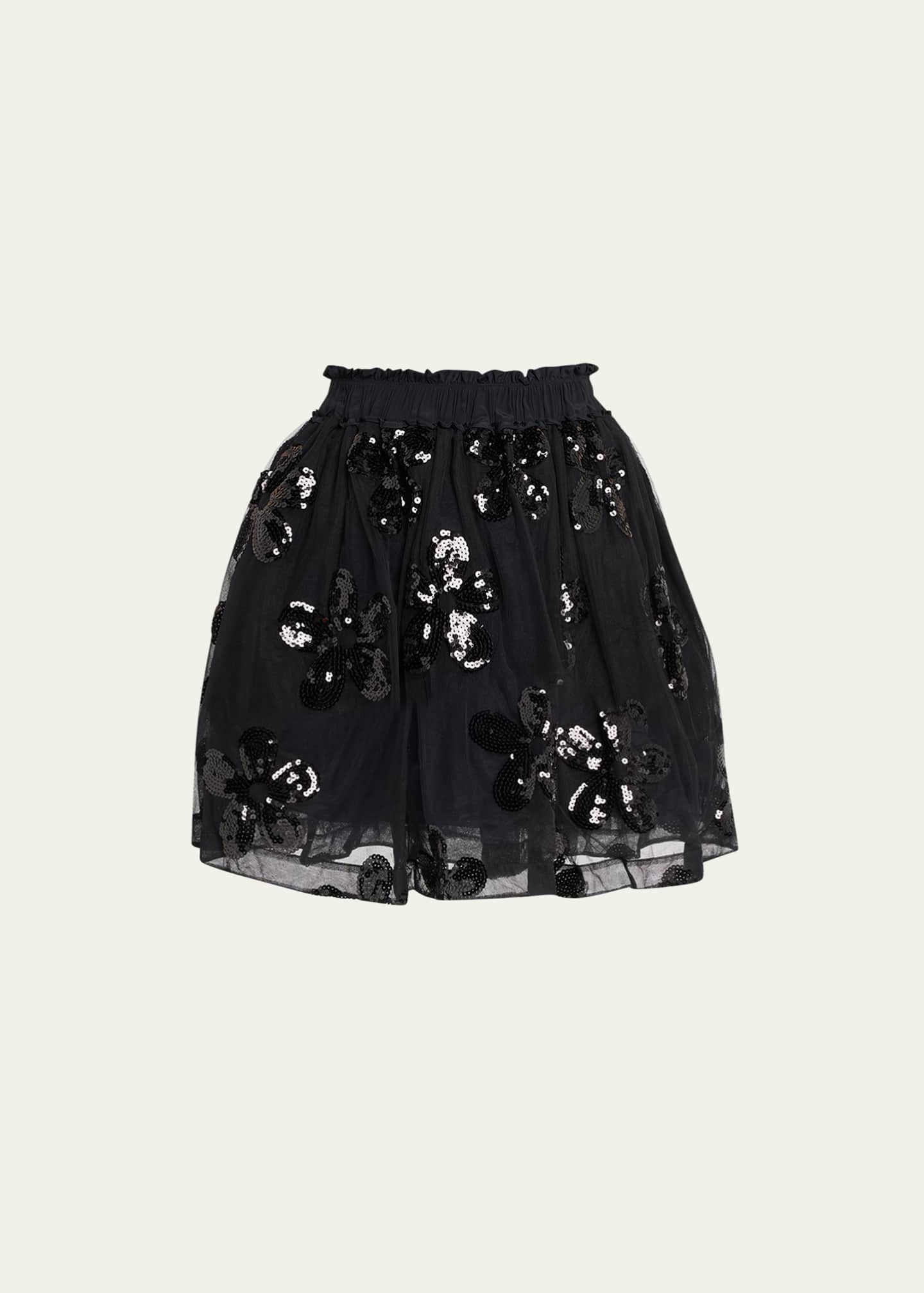 Simone Rocha Sequin-Embellished Layered Ruffle Tutu Mini Skirt ...