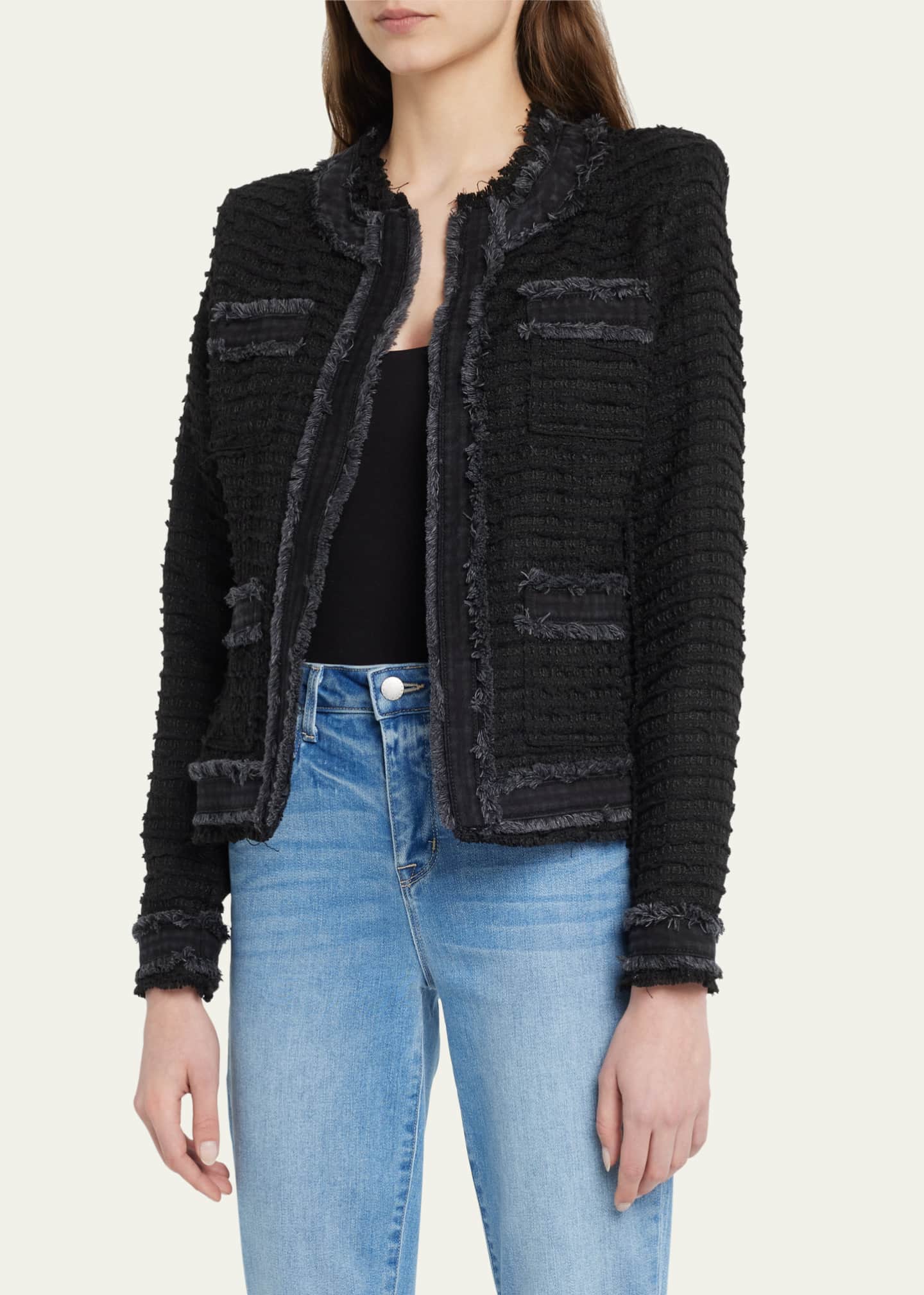 L'Agence Agnes Textured Jacket - Bergdorf Goodman