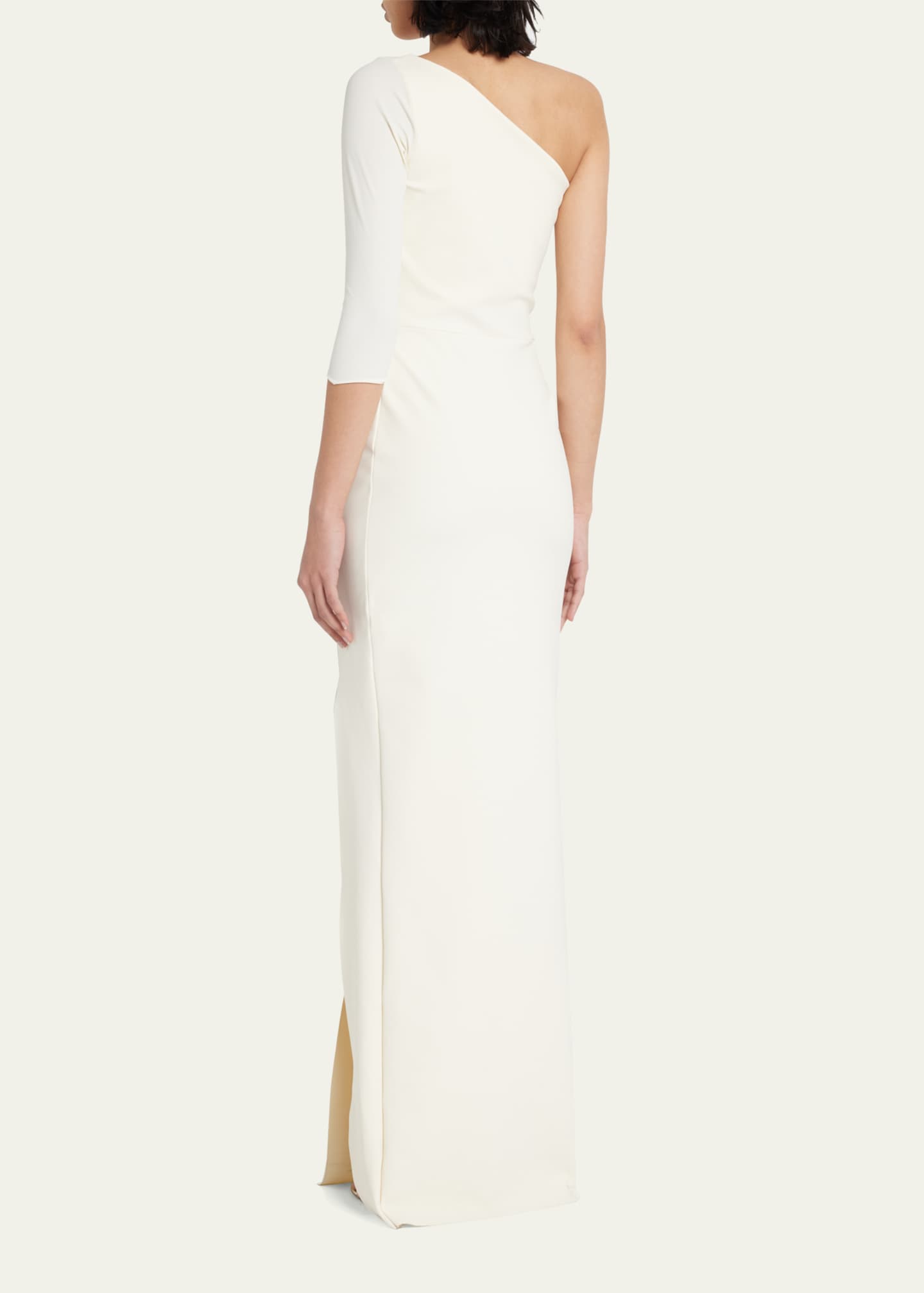 Chiara Boni La Petite Robe Chantal One-Shoulder Shard Column Gown ...