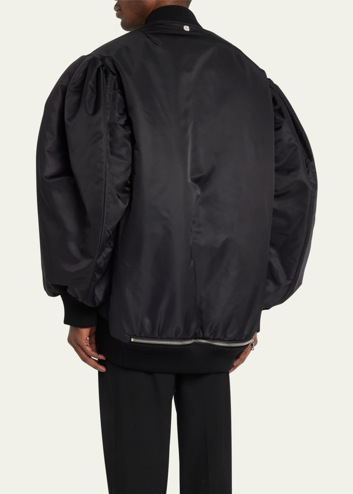 Simone Rocha Men's Puff-Sleeve Nylon Bomber Jacket - Bergdorf Goodman