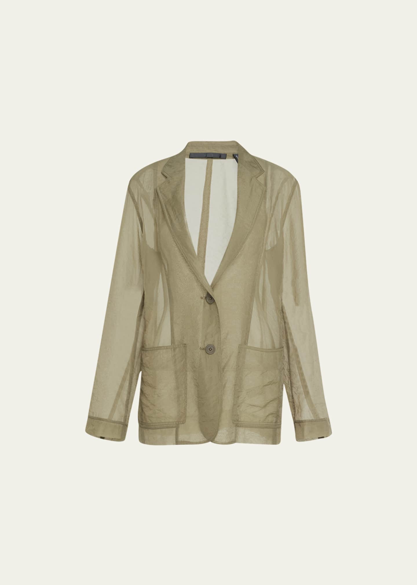 Helmut Lang Oversized Sheer Blazer - Bergdorf Goodman