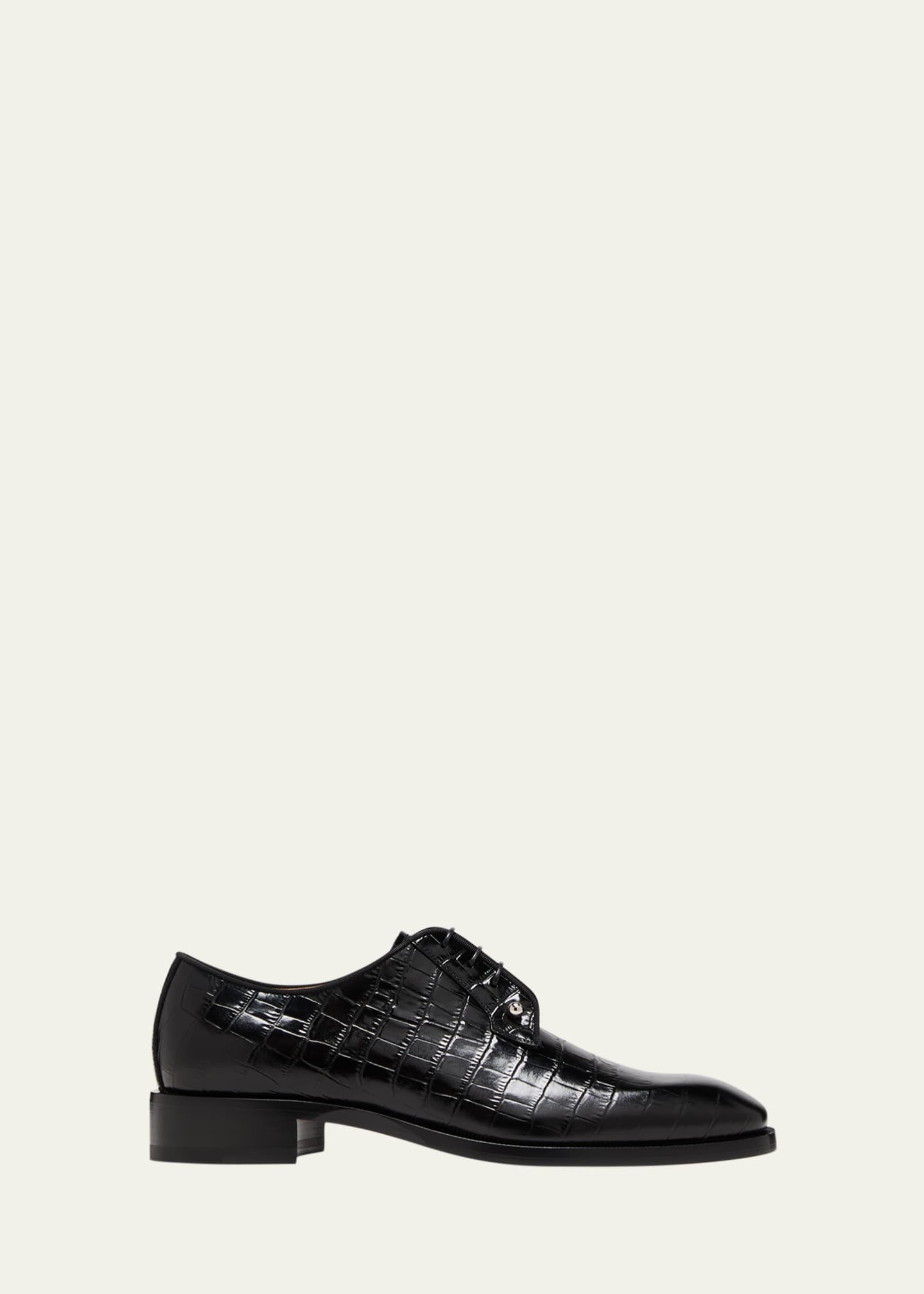 Christian Louboutin Men's Chambeliss Red Sole Leather Derby Shoes ... Christian Louboutin Men's Chambeliss Red Sole Leather Derby Shoes ...
