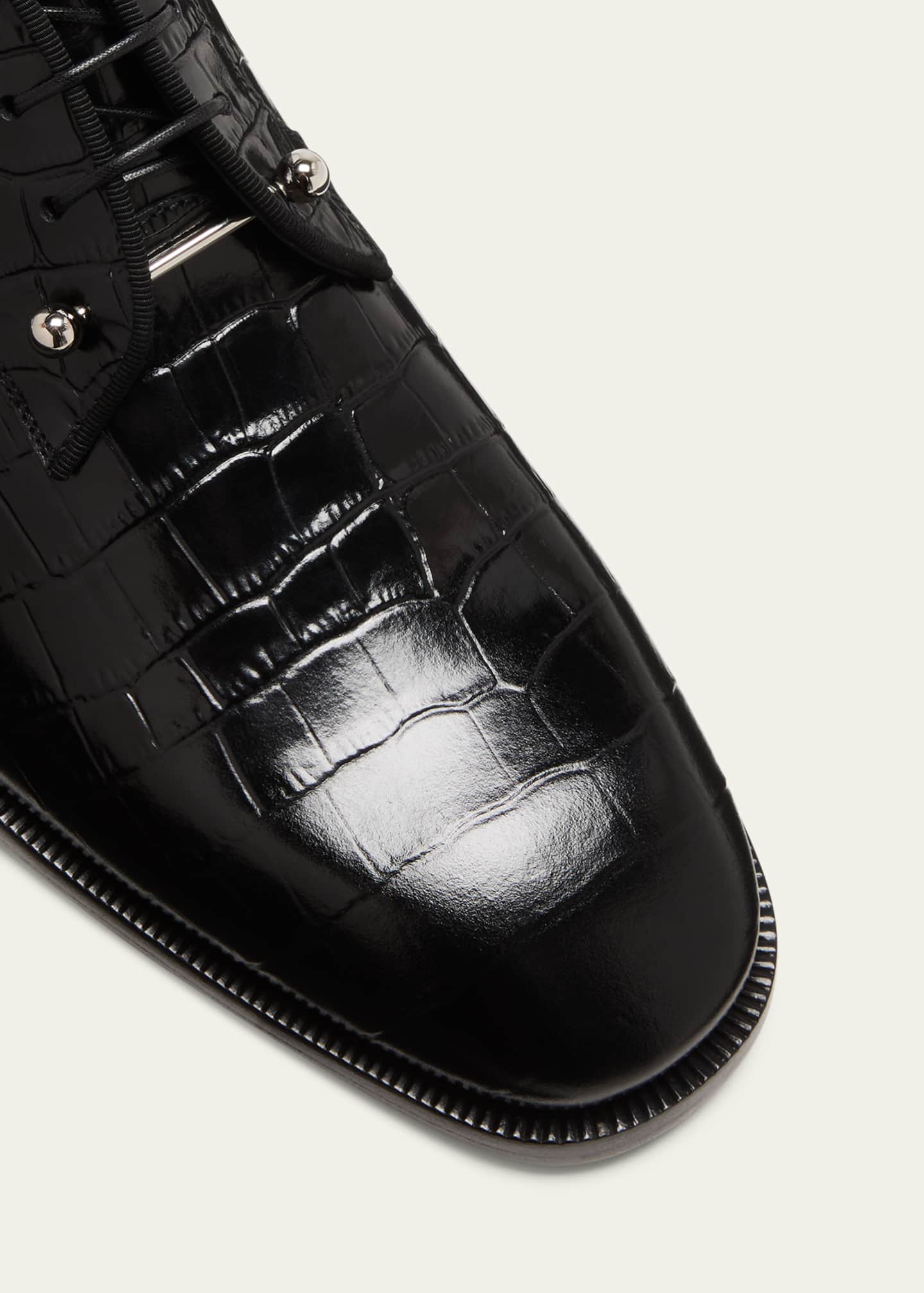 Christian Louboutin Men's Chambeliss Red Sole Leather Derby Shoes ... Christian Louboutin Men's Chambeliss Red Sole Leather Derby Shoes ...